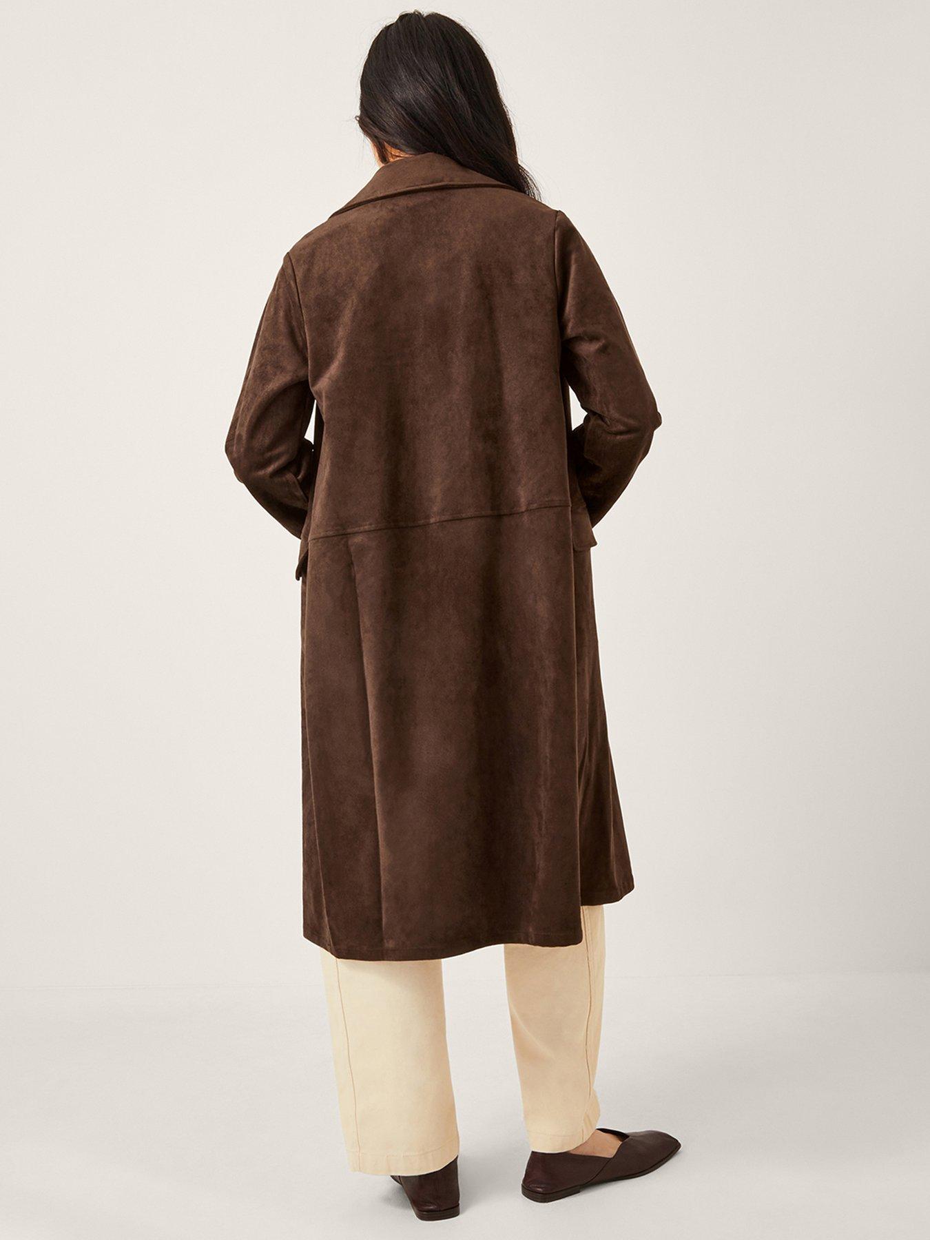 Monsoon Tove Suedette Trench - Brown | Very