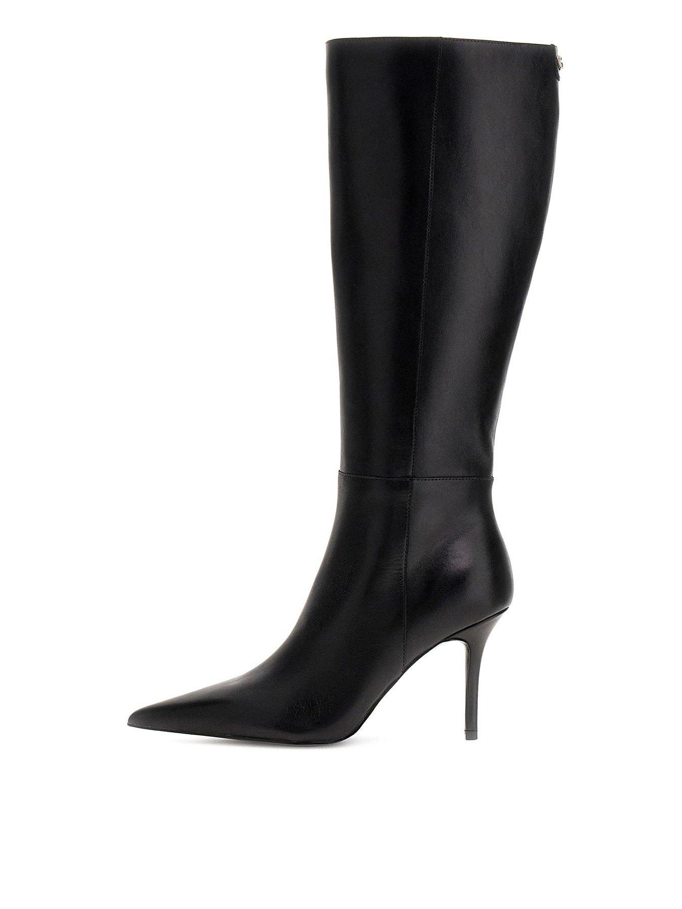 Guess Gressa Knee High Heel Boot - Black | Very