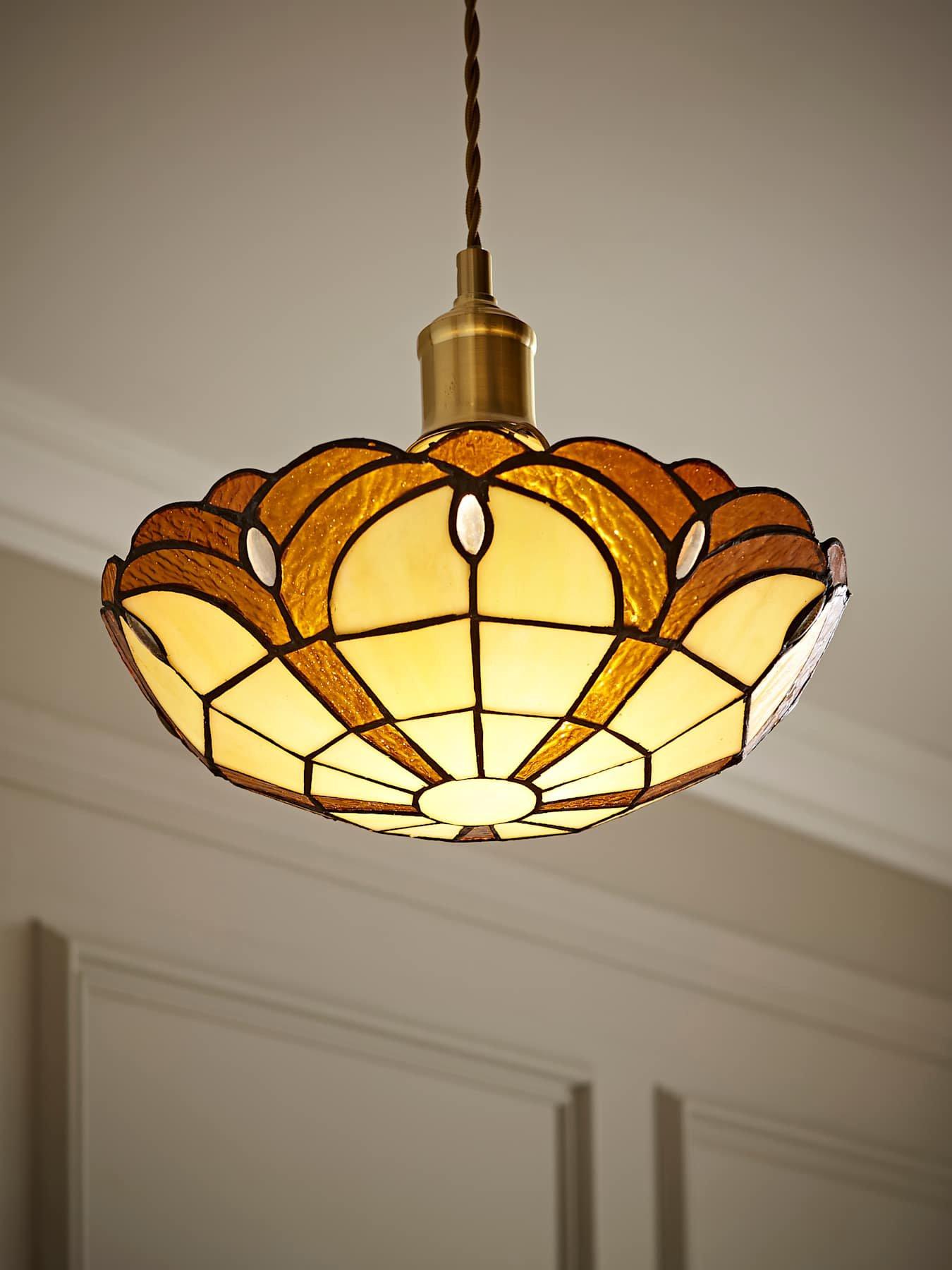 ValueLights Tiffany Jewel Uplighter Amber | Very