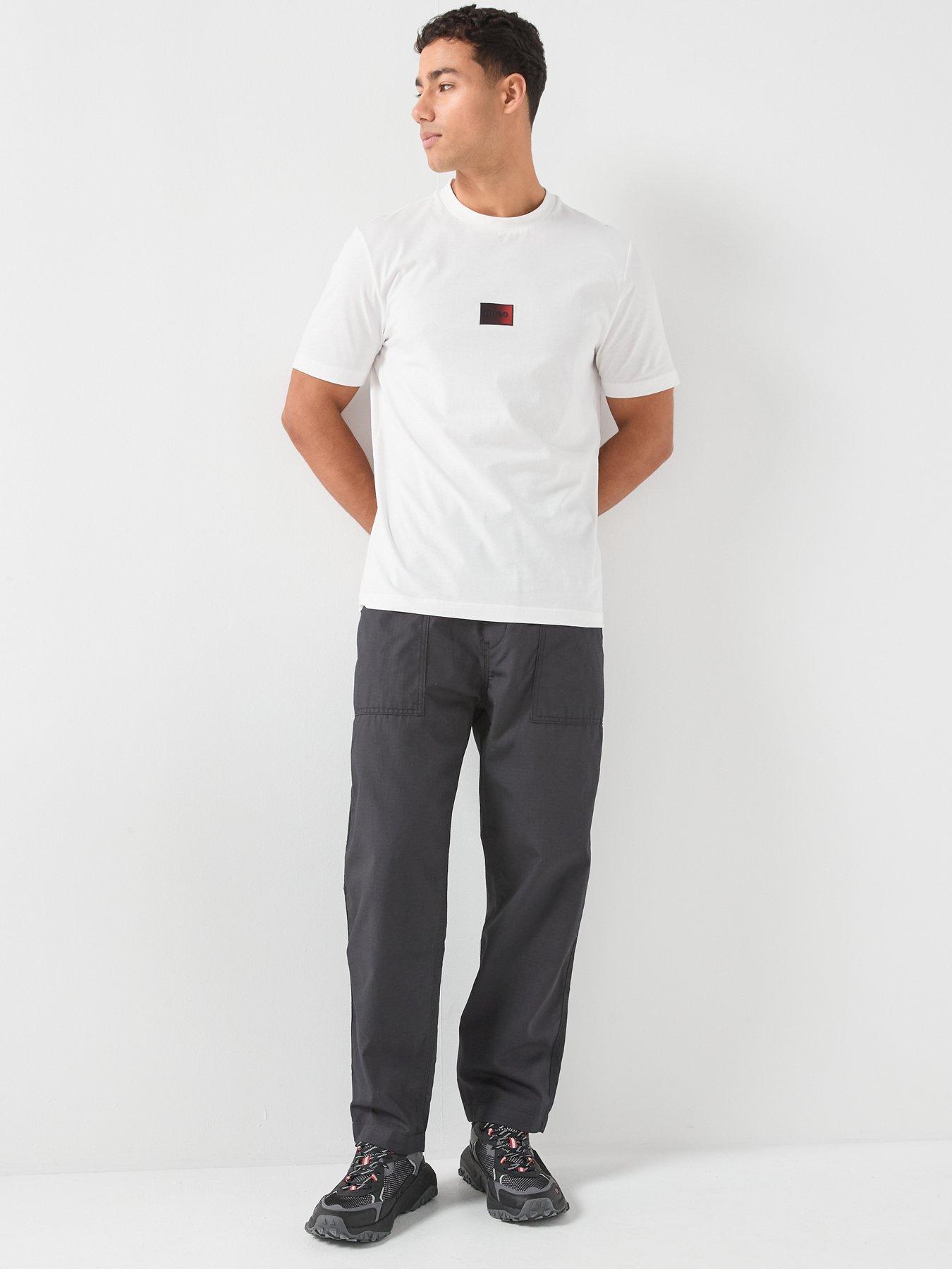 HUGO Danotie Gradient Badge Logo T-Shirt - White | Very