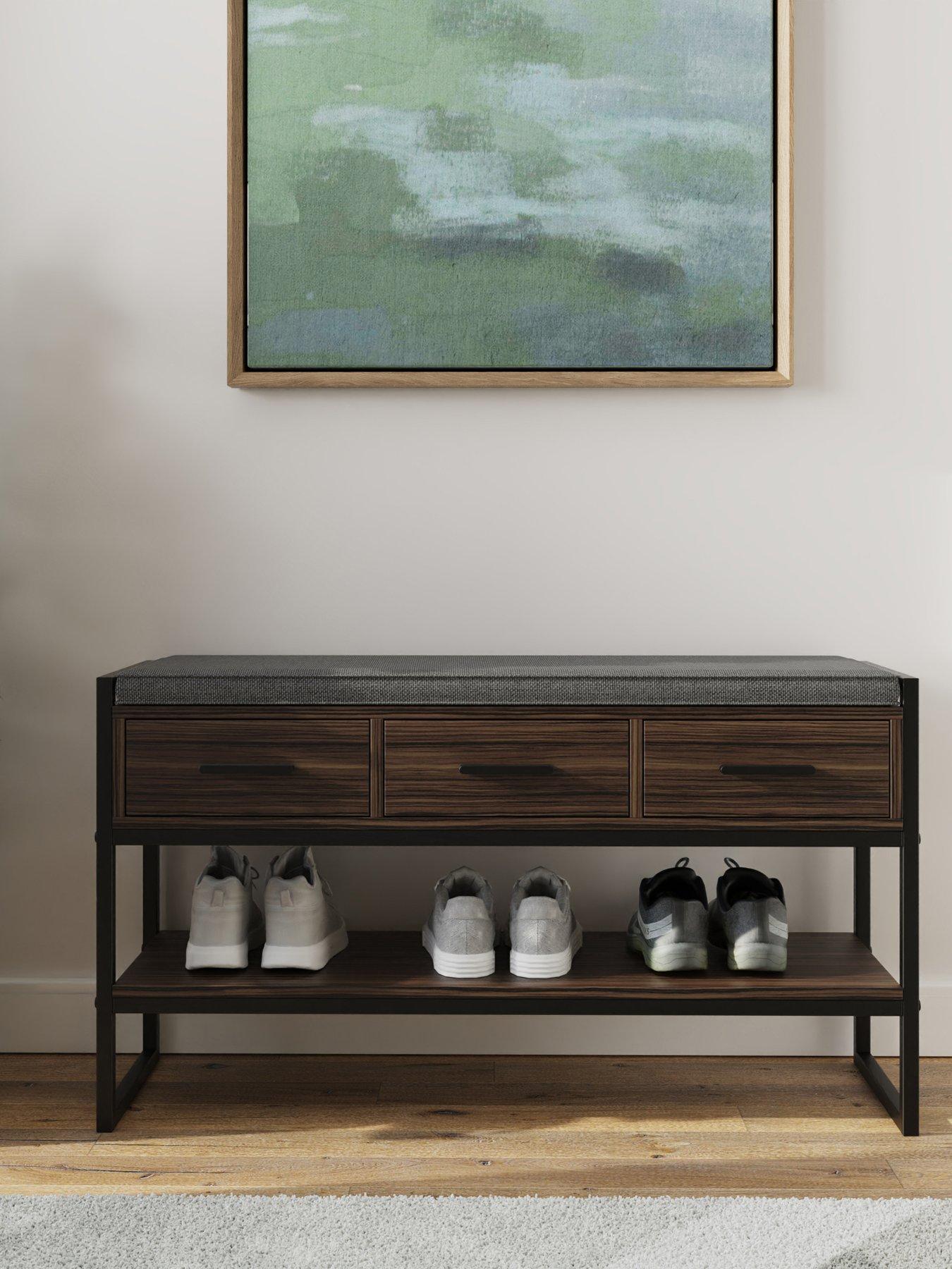 GFW Quinn Industrial Shoe Storage Bench - FSC® Certified | Very