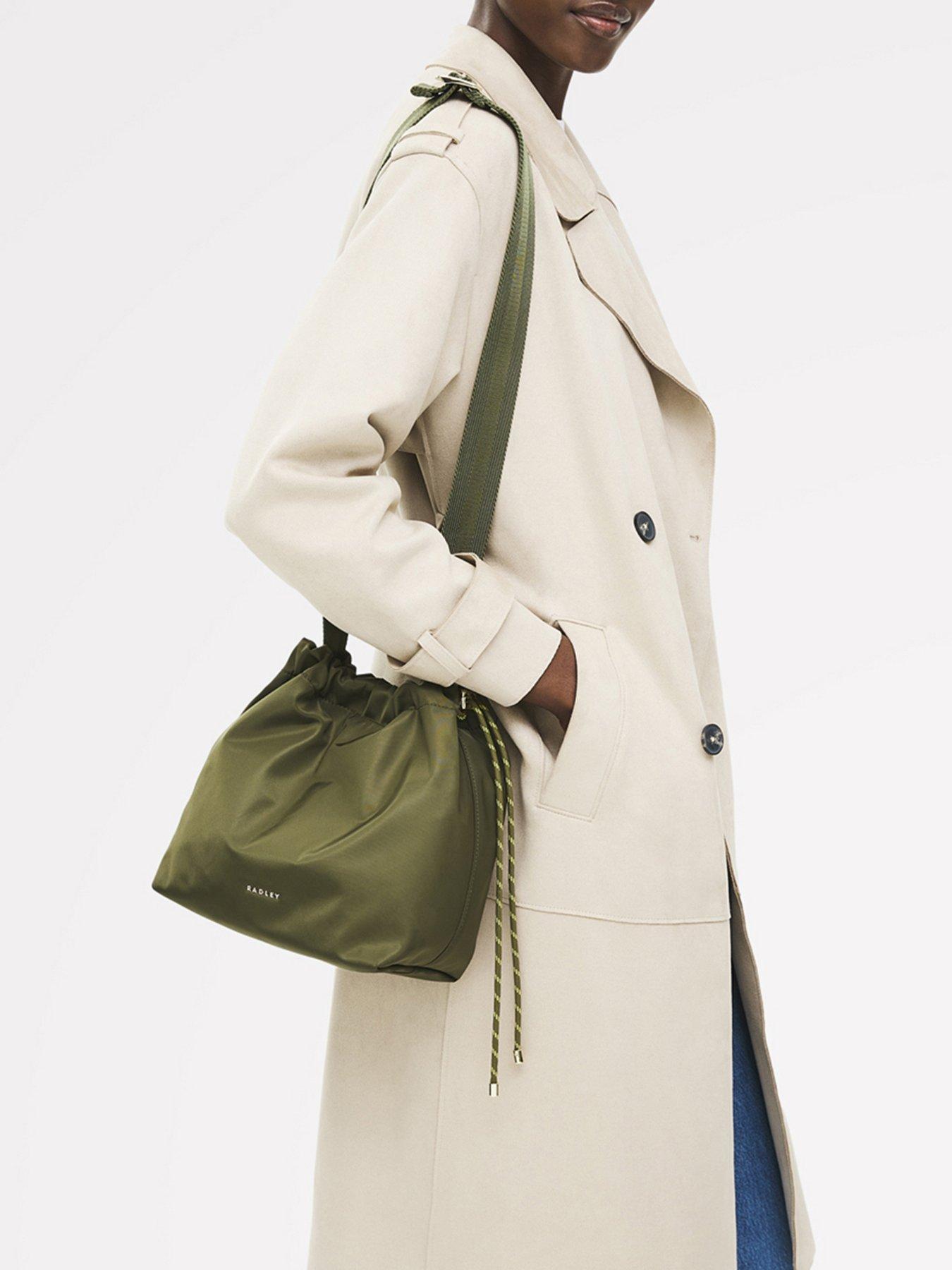 Radley Eden Row Small Nylon Crossbody Drawstring Bag - Khaki | Very