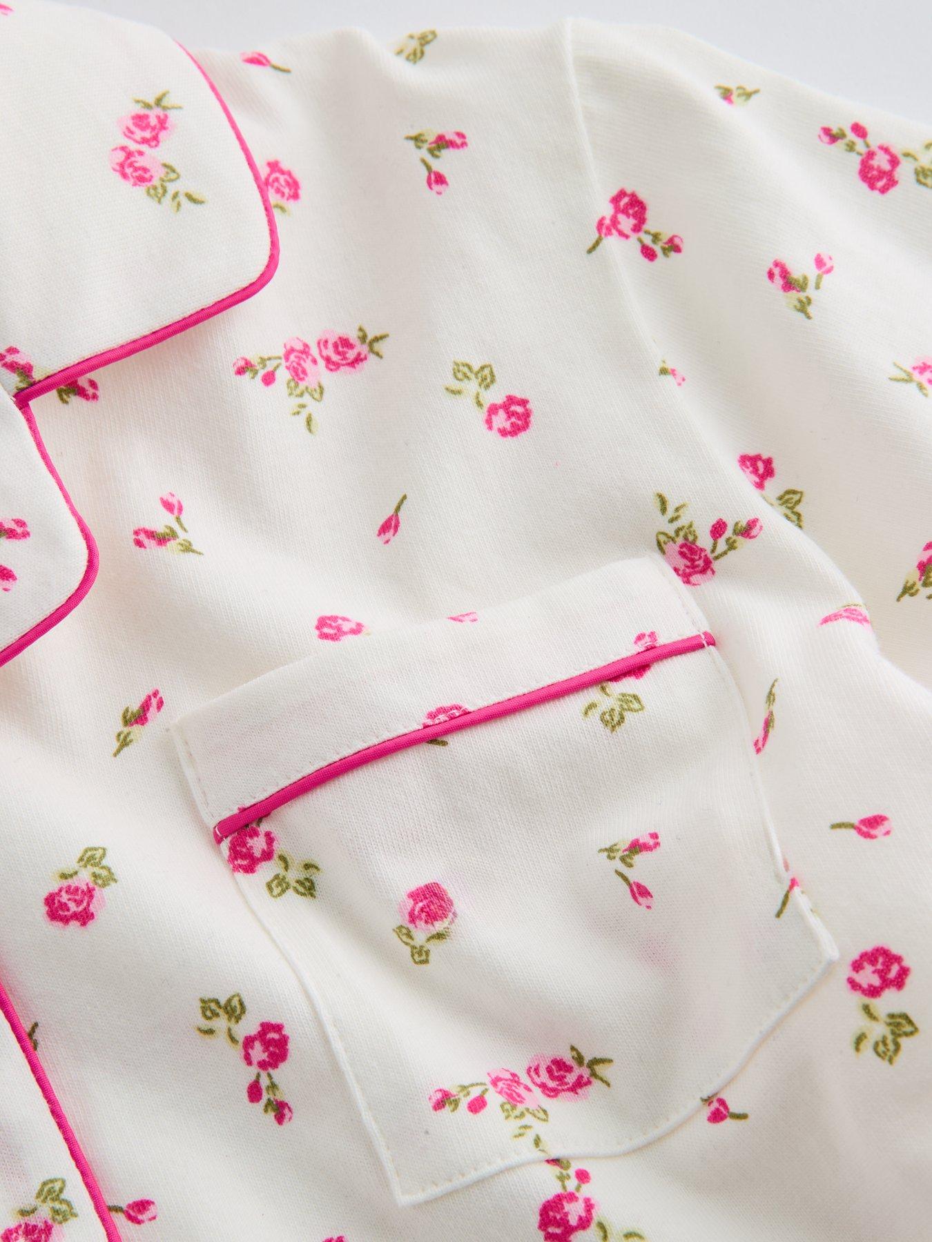 The Very Collection Girls Floral Print Short PJ Set - White | Very