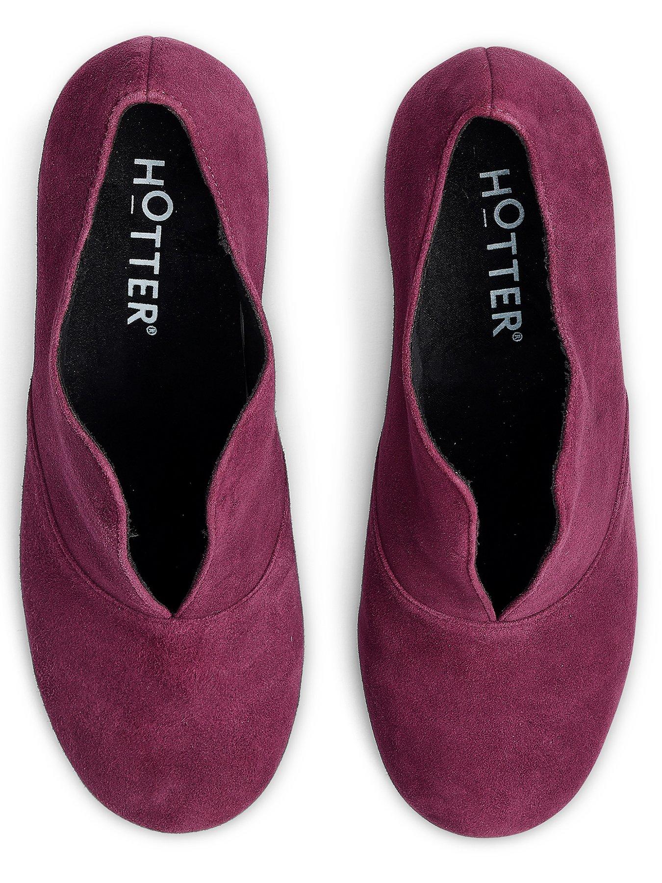 Hotter Waltz Suede Boot - Maroon | Very