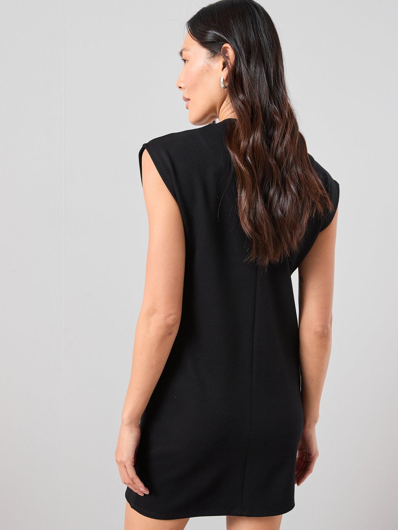 The Very Collection Embellished High Neck Shift Dress - Black | Very