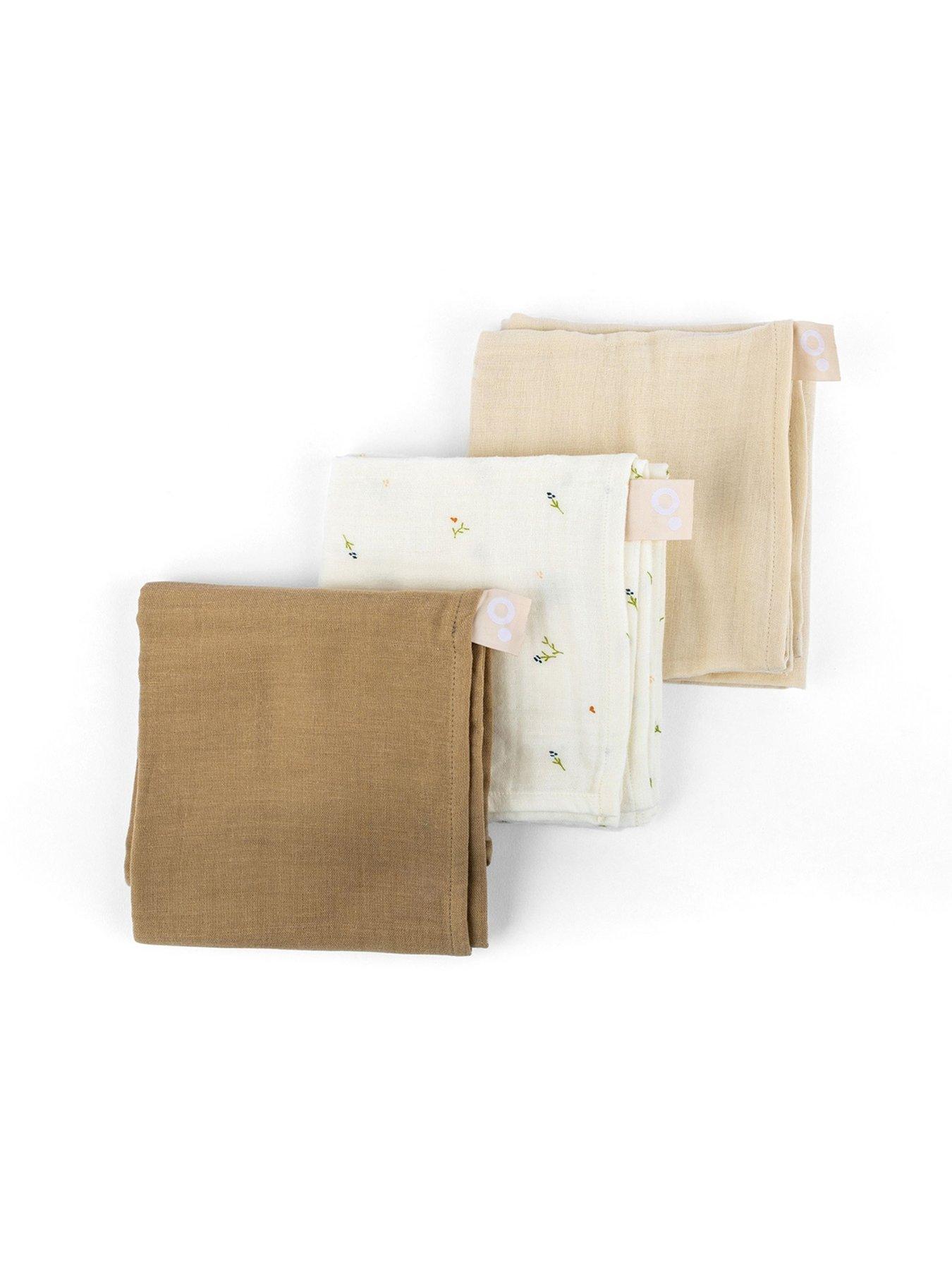 Babymoov Lovely Large Muslin Square Cloths (Set of 3) - Sweety Cream | Very