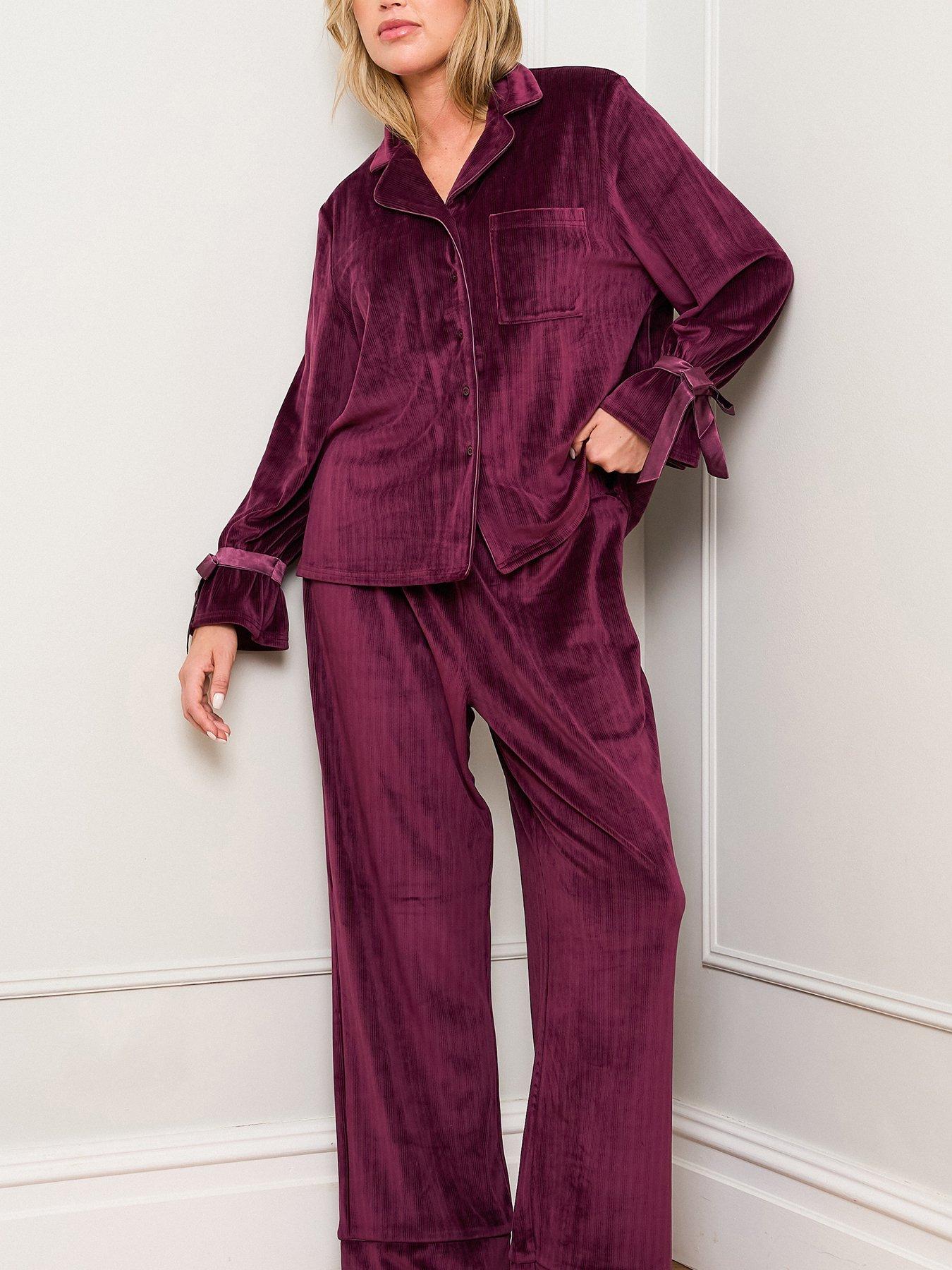 Jim Jam The Label Burgundy Revere Pyjamas - Burgundy | Very