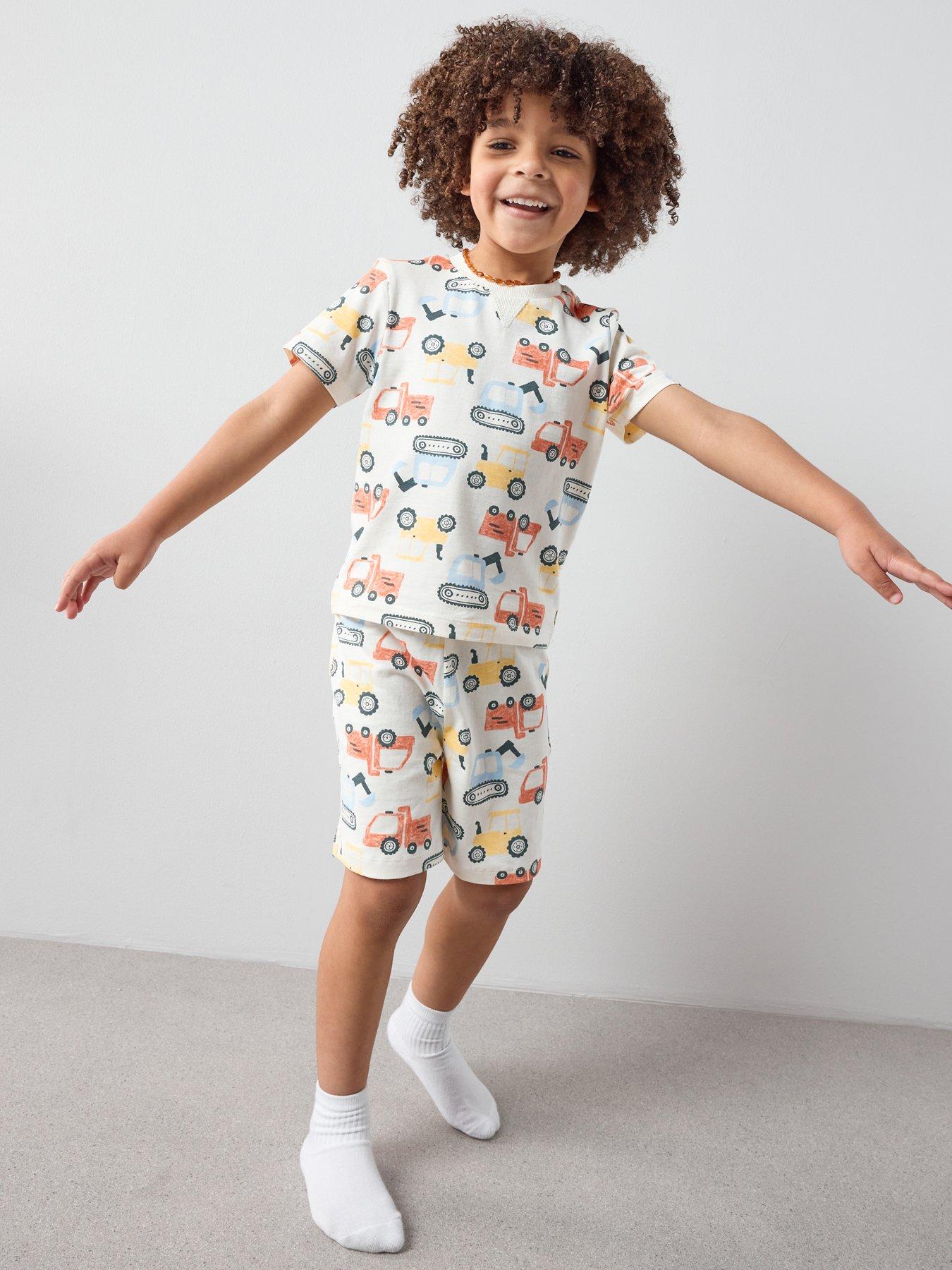 The Very Collection Boys Transport Print Shortie Pyjamas - Multi | Very