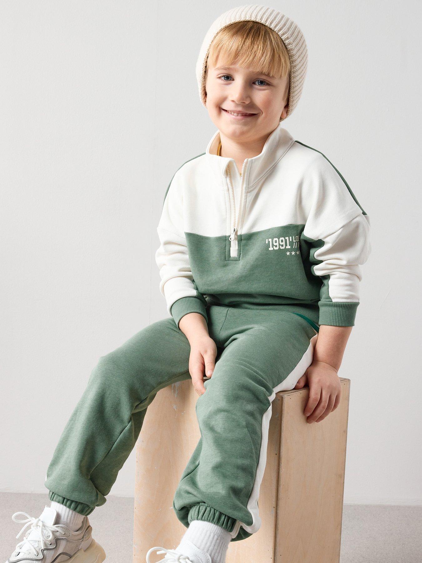 The Very Collection Boys Varsity Funnel Neck Sweat And Joggers Outfit ...