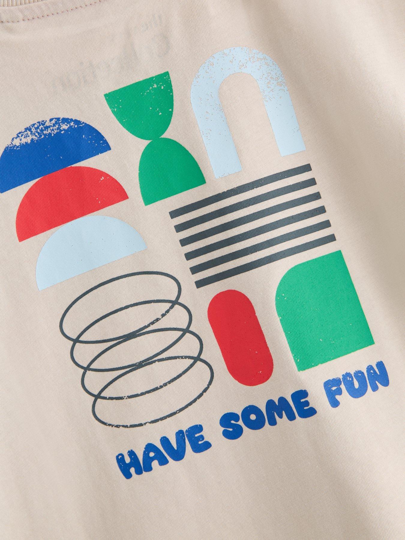 The Very Collection Boys Fun Shape Graphic Back Print Short Sleeve T ...