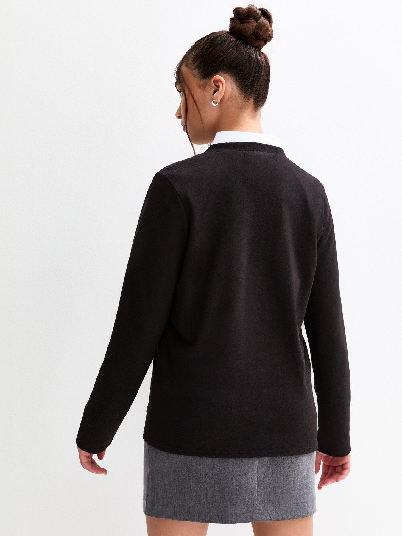 New Look 915 Girls Longline School Cardigan - Black | Very