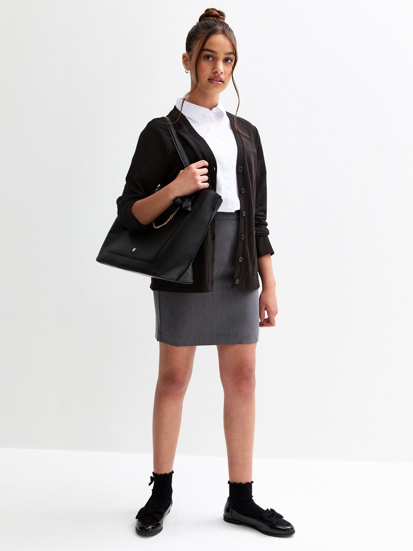 New Look 915 Girls Longline School Cardigan - Black | Very