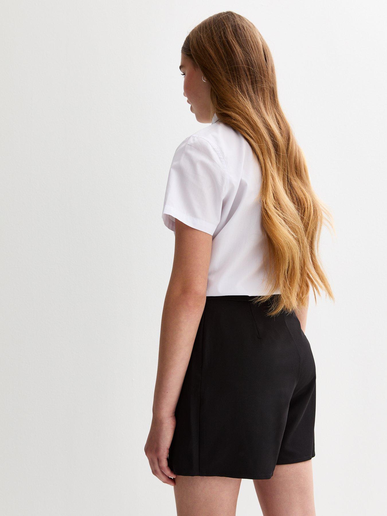 New Look 915 Girls Buckle Trim School Skort - Black | Very