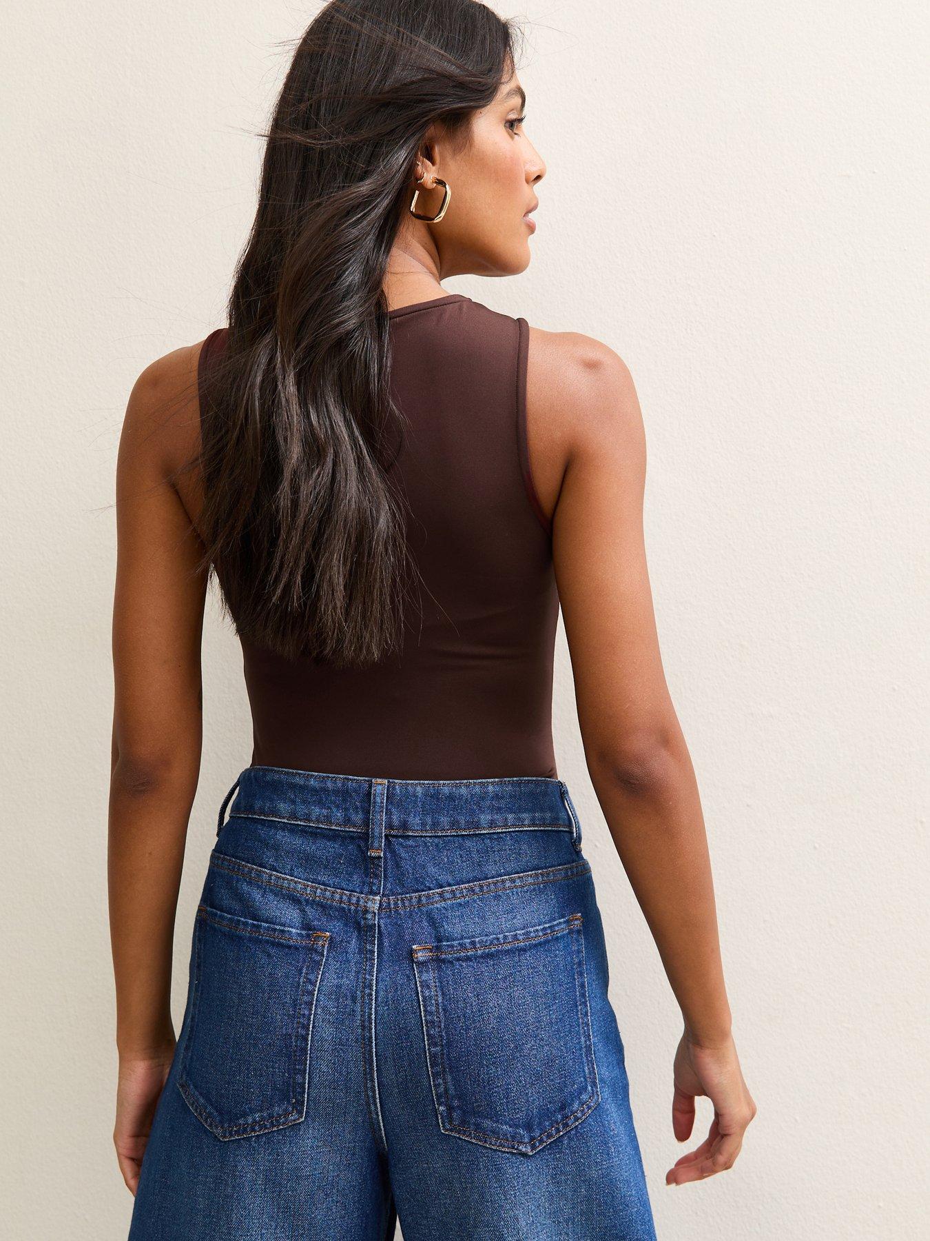 New Look Brown Jersey Slinky Bodysuit | Very