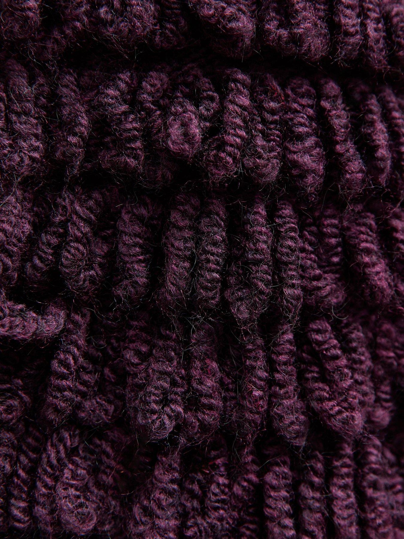 New Look Purple Textured Weave Knit Long Sleeve Cardigan | Very