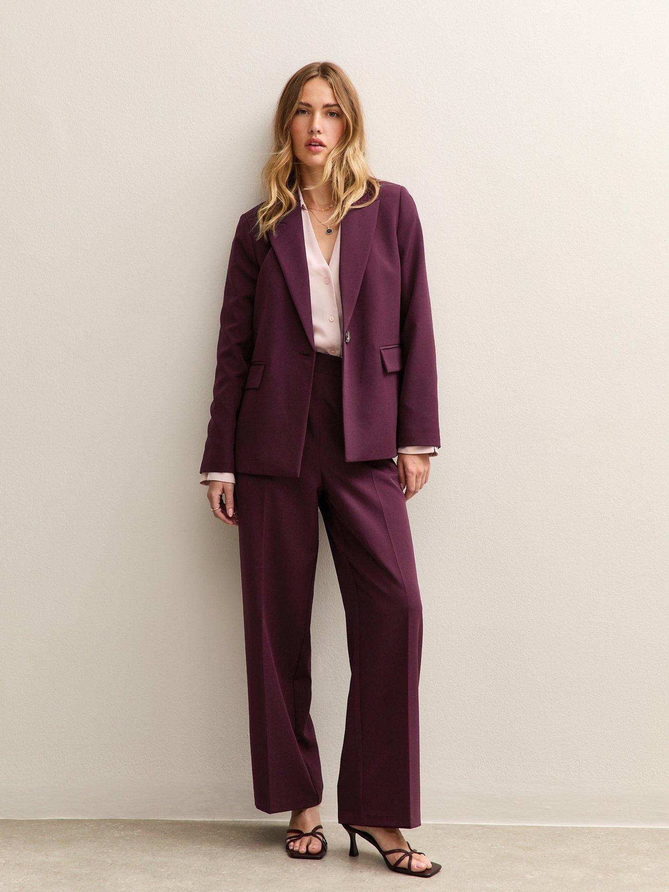 New Look Single Breasted Blazer Jacket - Burgundy | Very