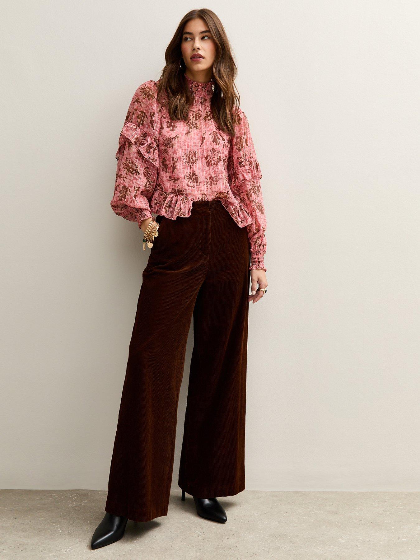 New Look Ruffle Trimmed Blouse - Pink | Very