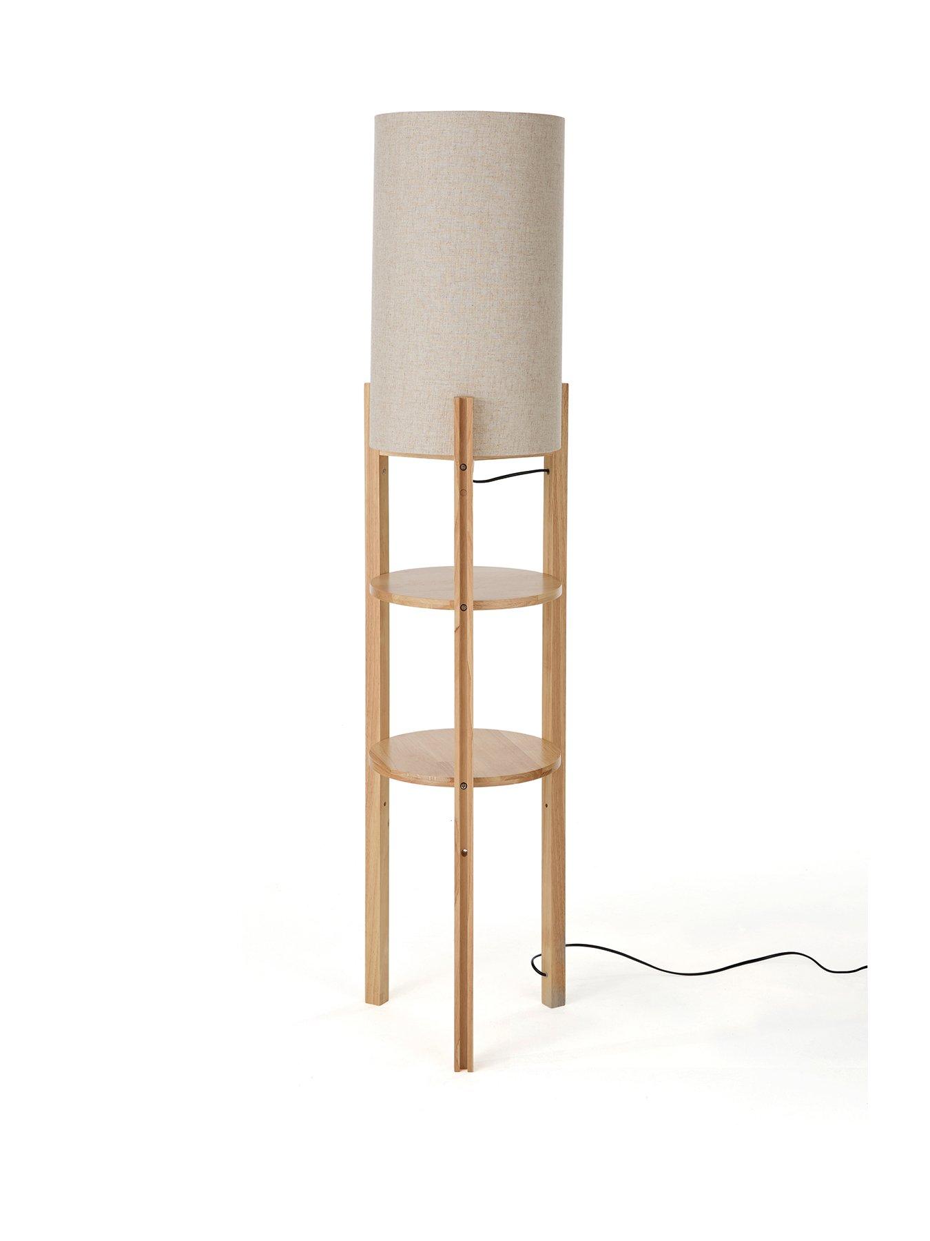 The Very Collection Wooden Shelf Floor Lamp | Very