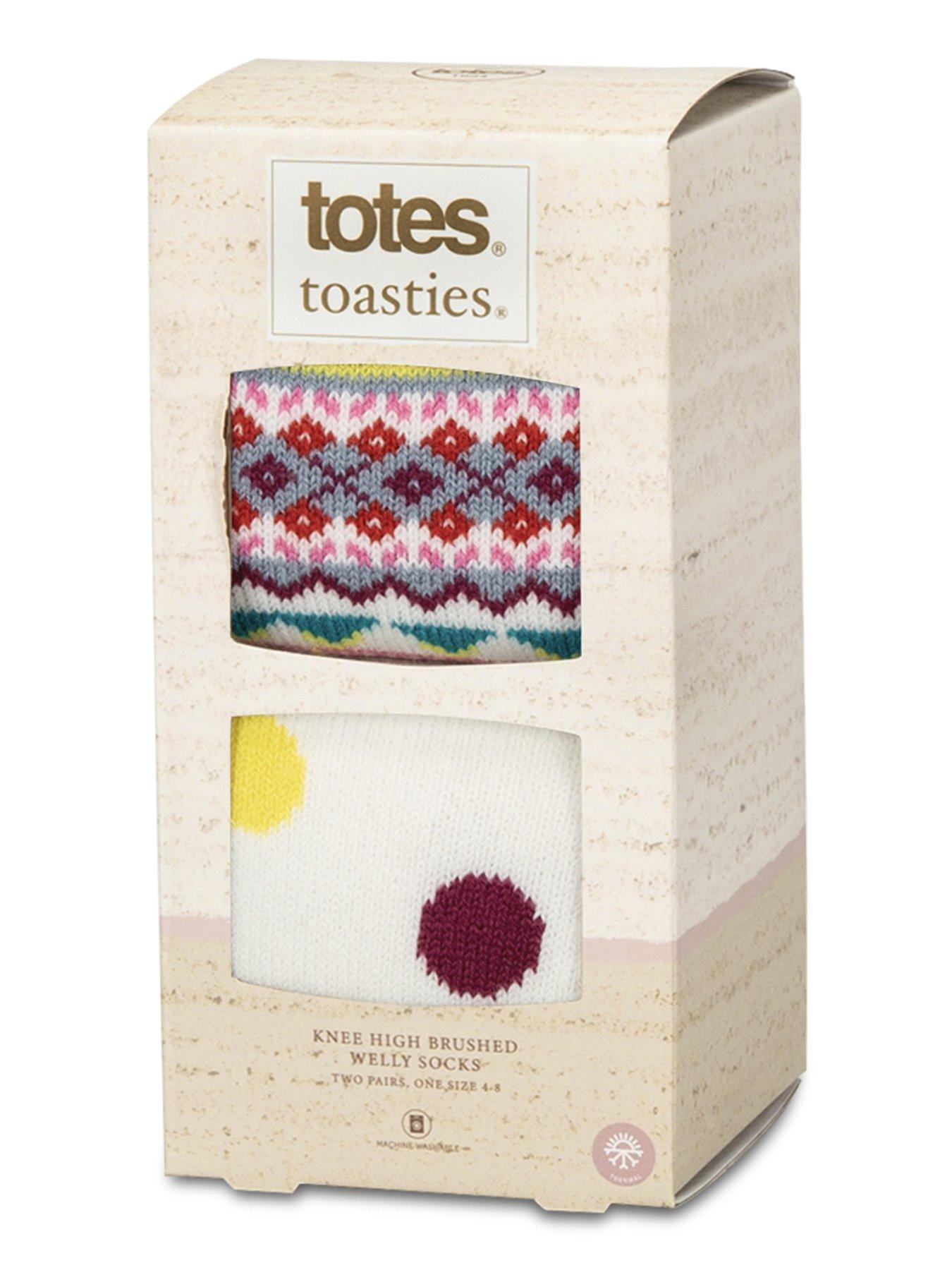 TOTES Toasties Ladies Welly Boot Socks (twin Pack) - Multi | Very