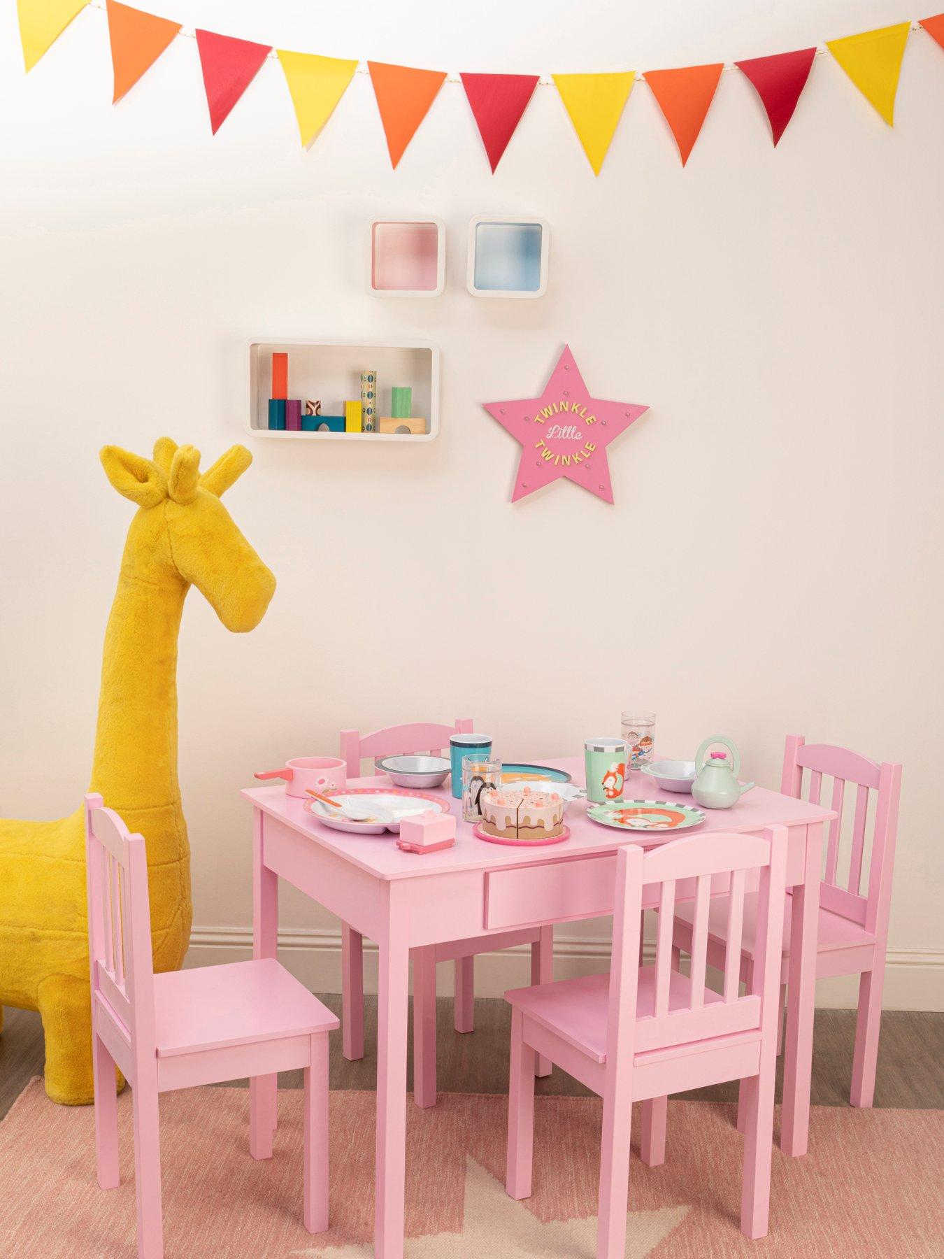 Interiors By Premier Kids 5 Piece Pink Table And Chair Set | Very