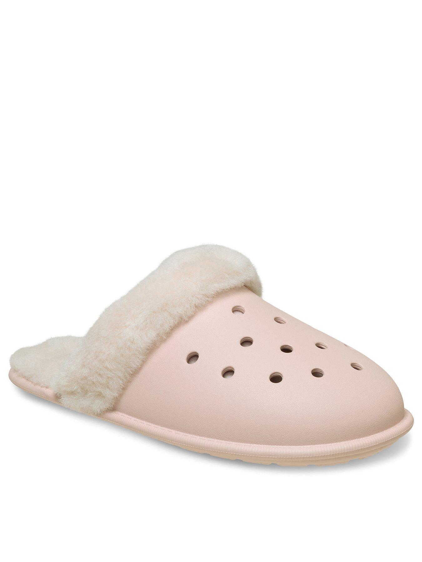 Crocs Classic Fuzz Scuff - Quartz Pink | Very