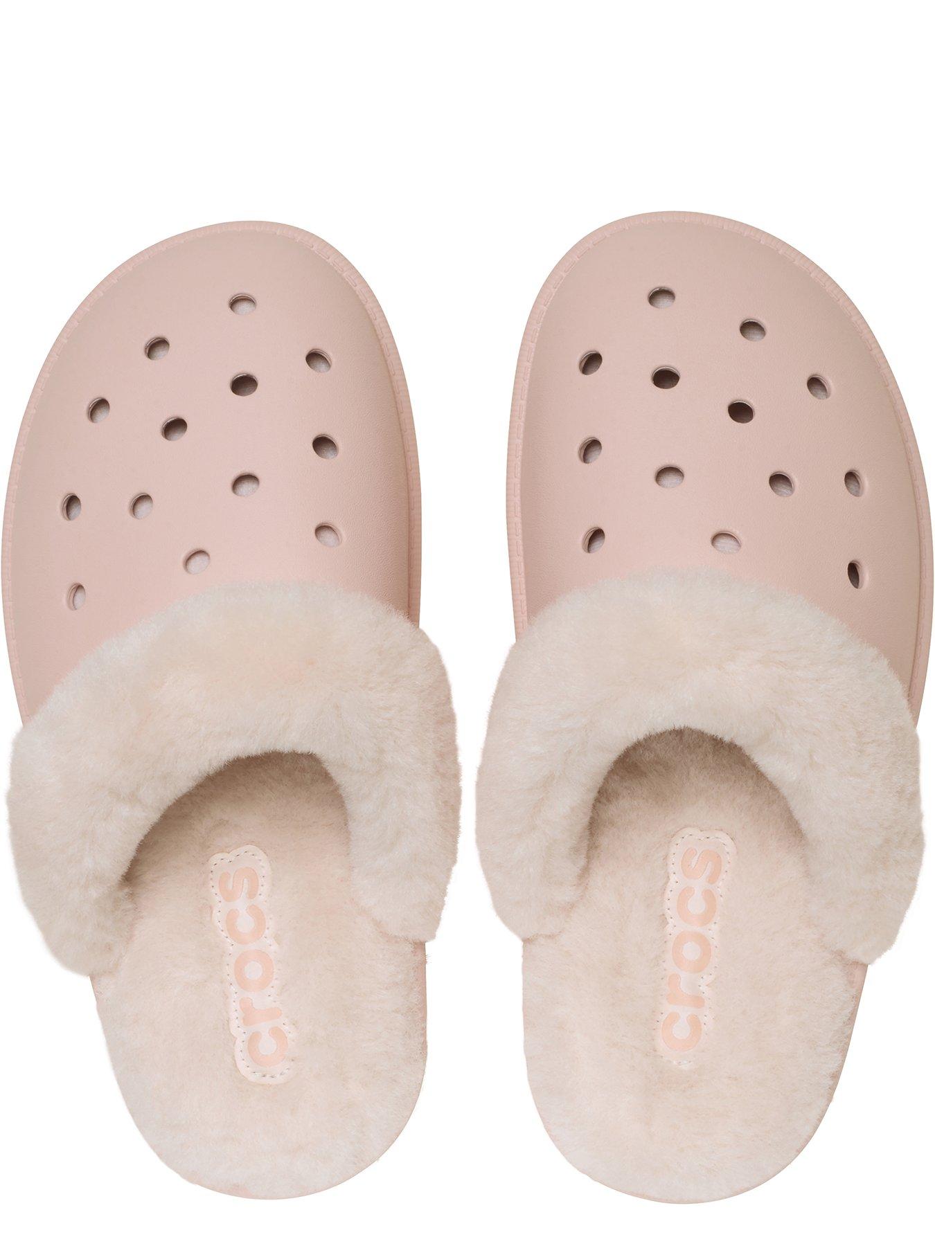 Crocs Classic Fuzz Scuff - Quartz Pink | Very