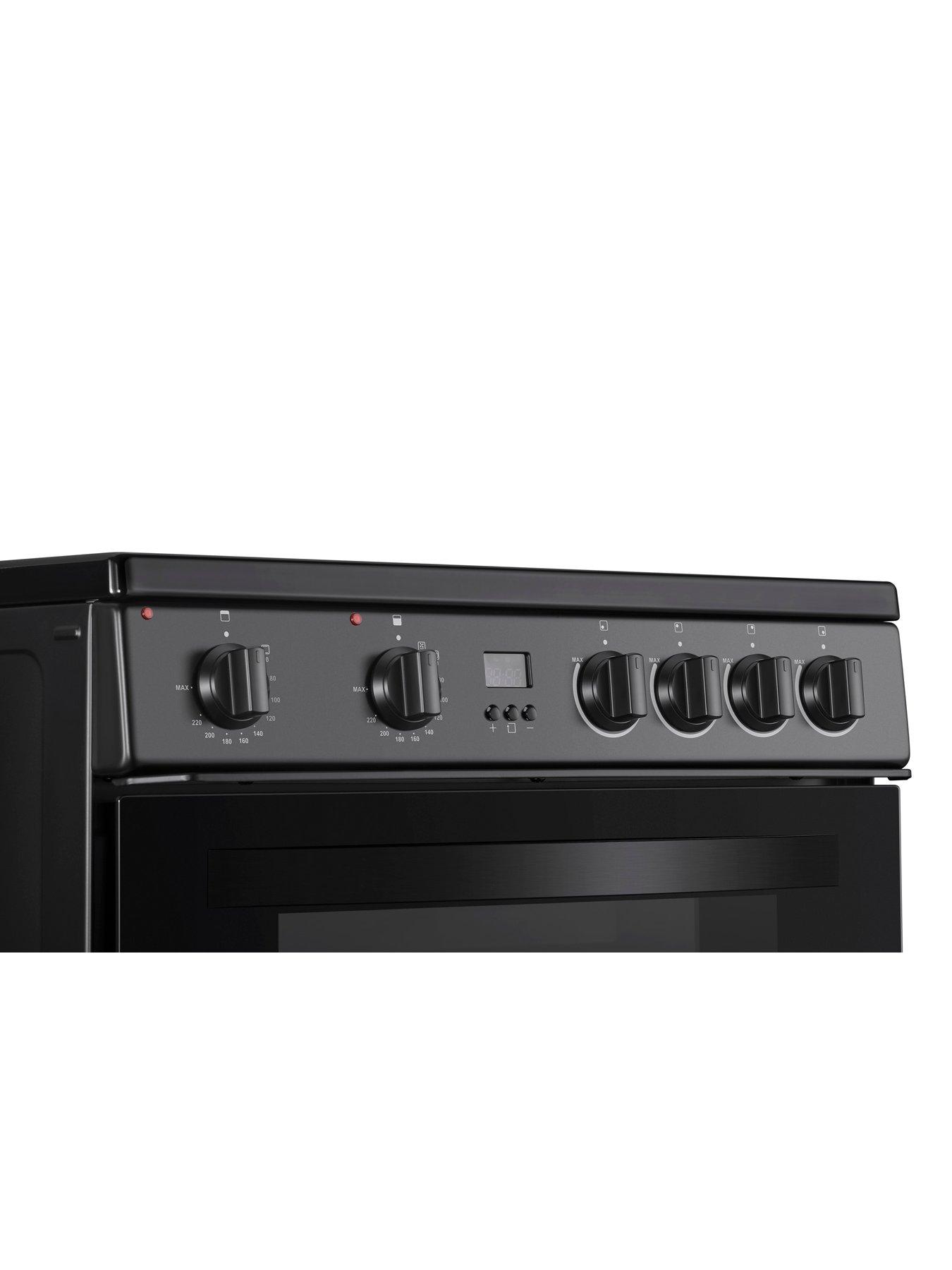 Swan SX16720B 60cm Electric Twin Oven Ceramic Hob Cooker - Black | Very