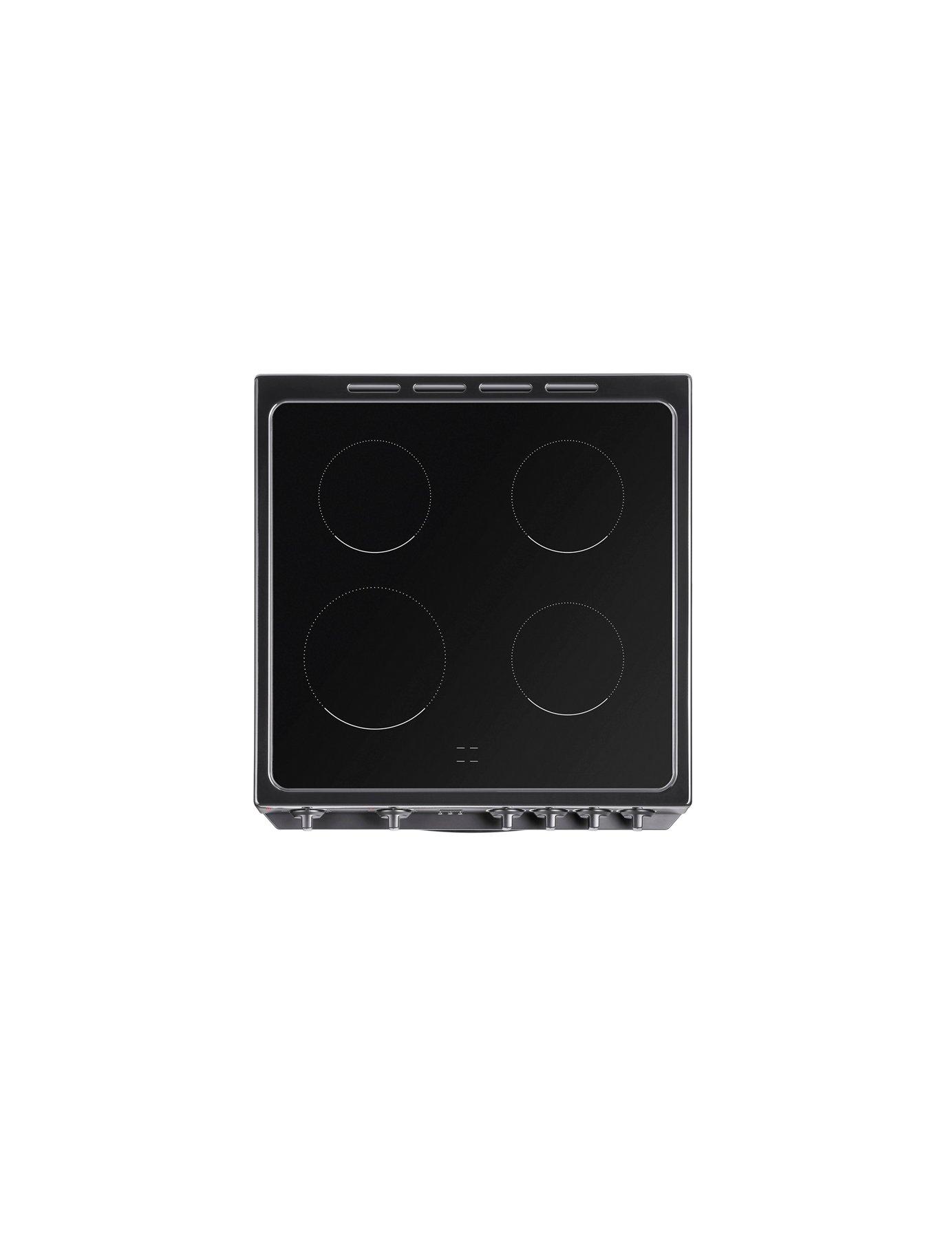 Swan SX16720B 60cm Electric Twin Oven Ceramic Hob Cooker - Black | Very