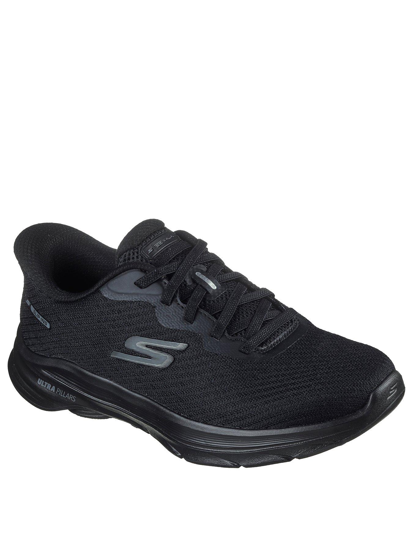 Skechers Go Walk 8 Nadia Mesh Bungee Lace Slip In Trainer - Black ...