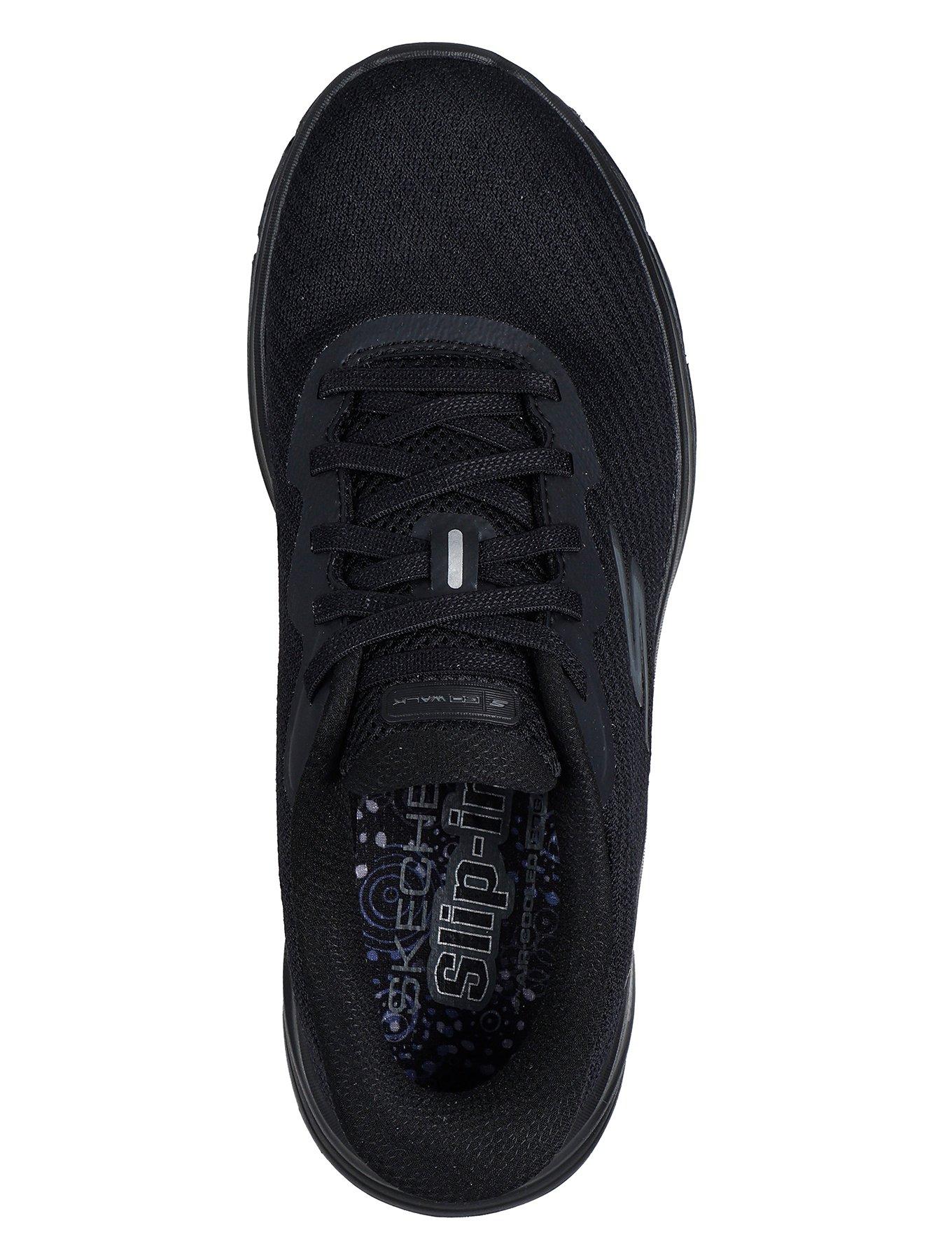 Skechers Go Walk 8 Nadia Mesh Bungee Lace Slip In Trainer - Black ...