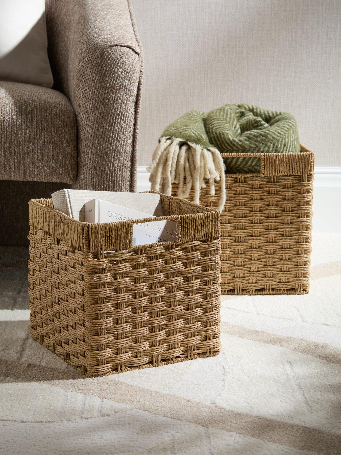 The Very Collection Set of 2 Square Natural Baskets | Very