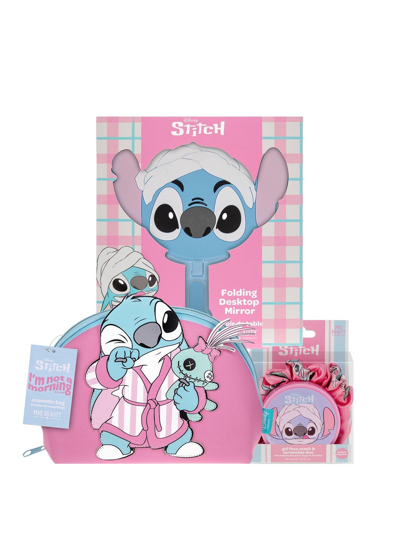 Disney Stitch Pamper Set- Mirror, Scrunchie, Cosmetic Bag | Very