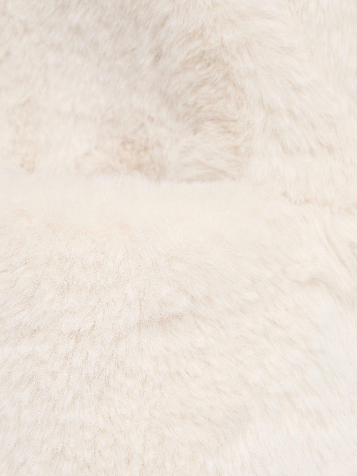 Mango Girls Faux Fur Gilet - Cream | Very