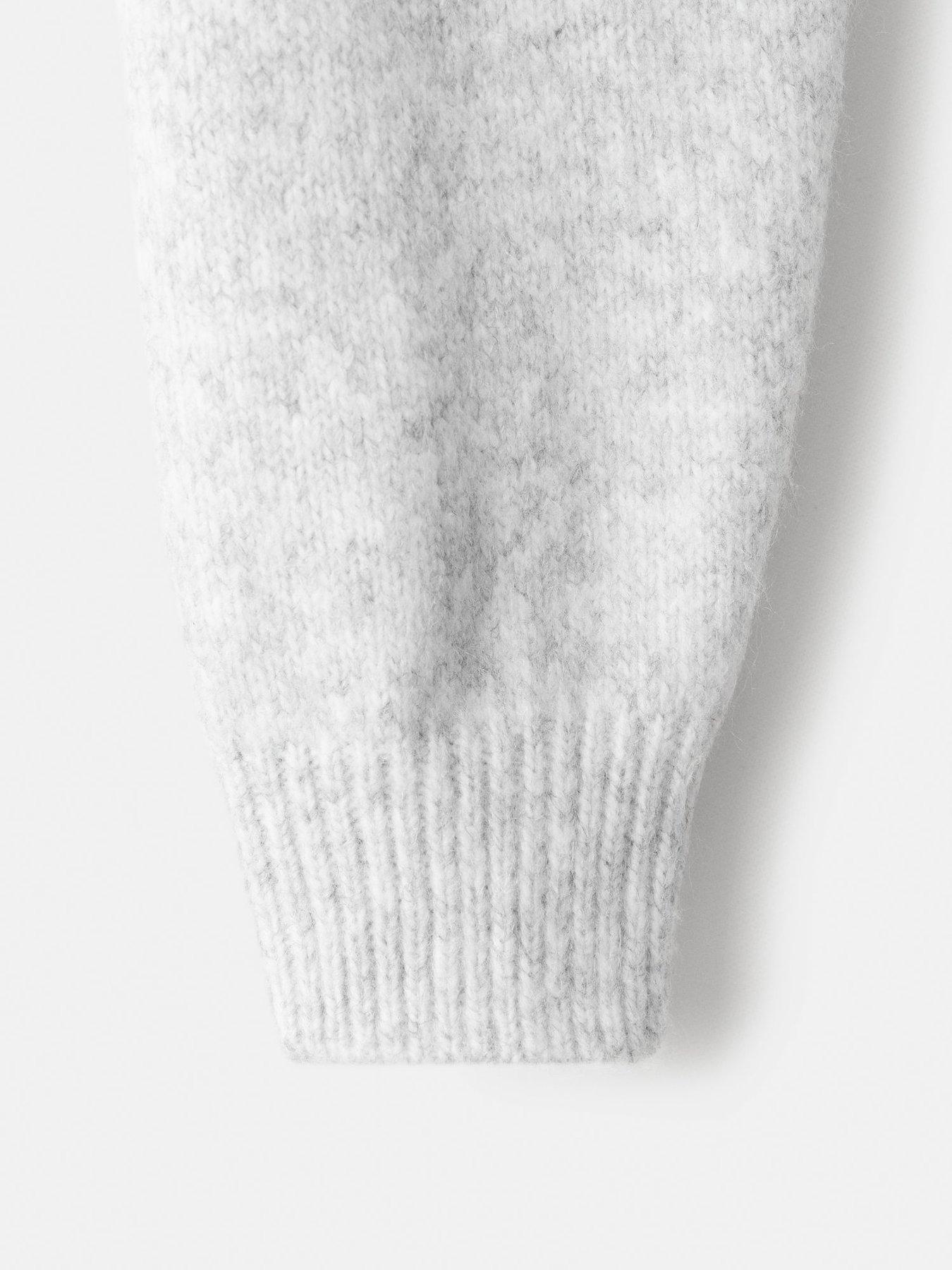 Mango Girls Sequin Diamond Knitted Jumper - Grey | Very