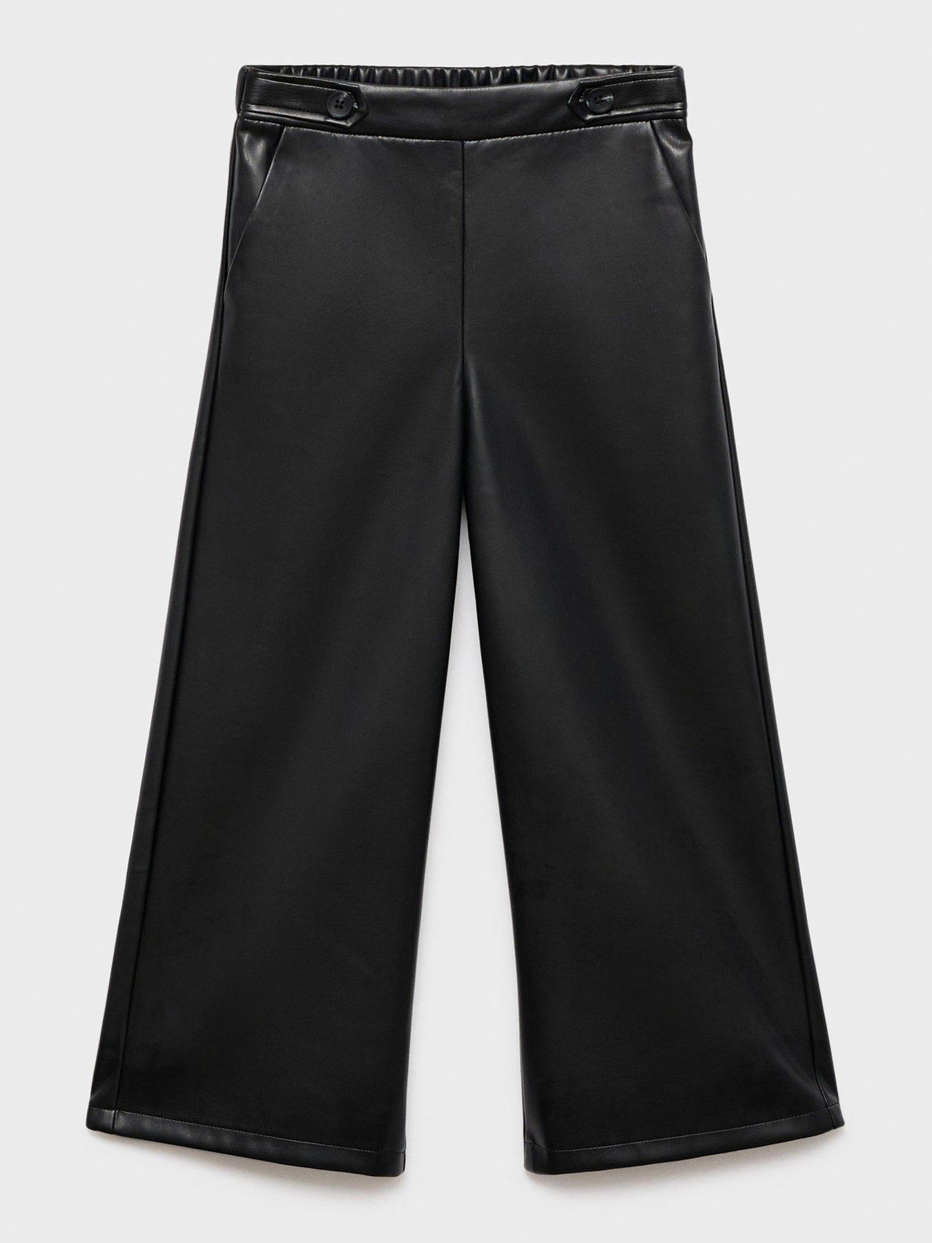 Mango Girls Pu Trousers - Black | Very