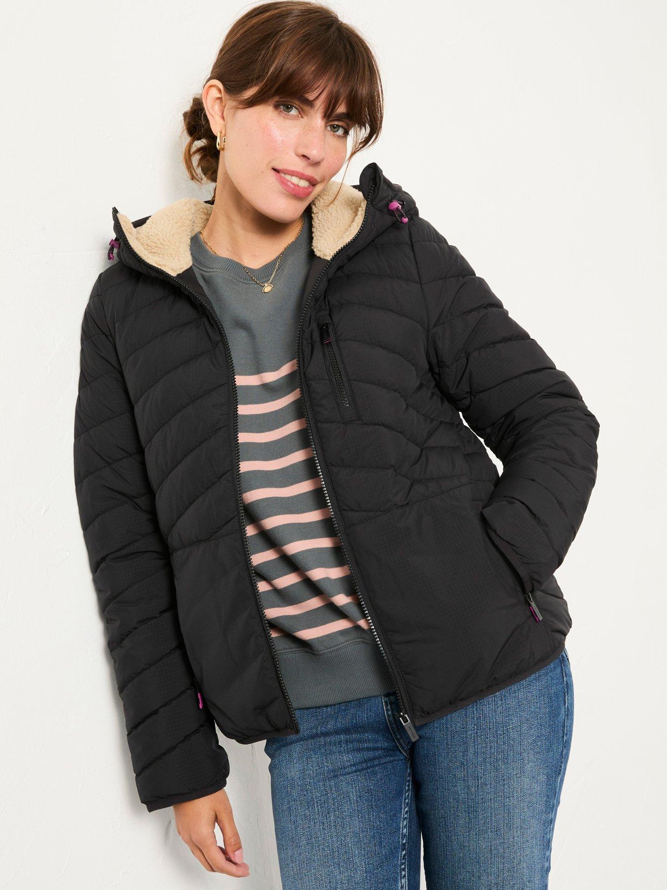 FatFace Erica Borg Puffer - Black | Very