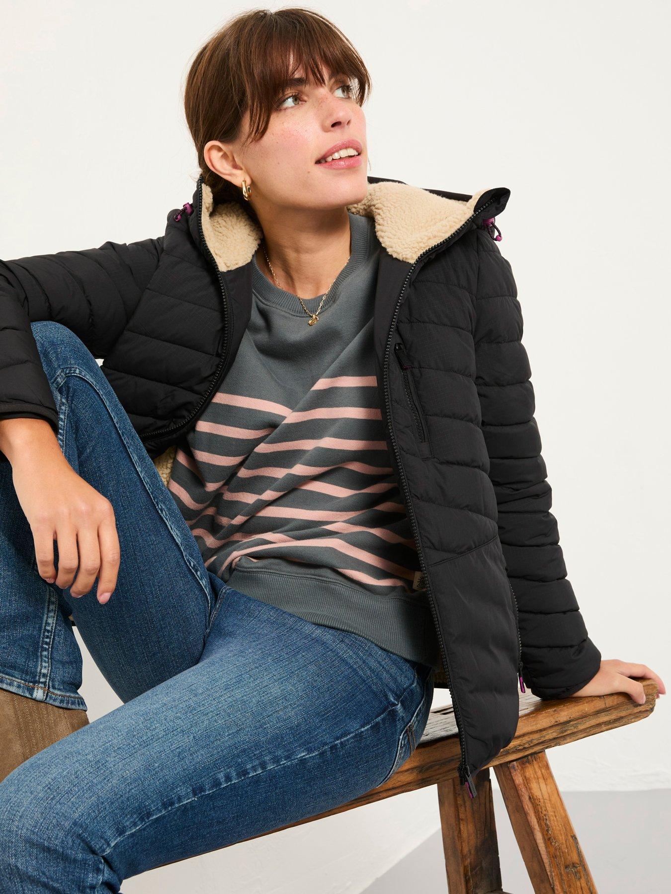 FatFace Erica Borg Puffer - Black | Very