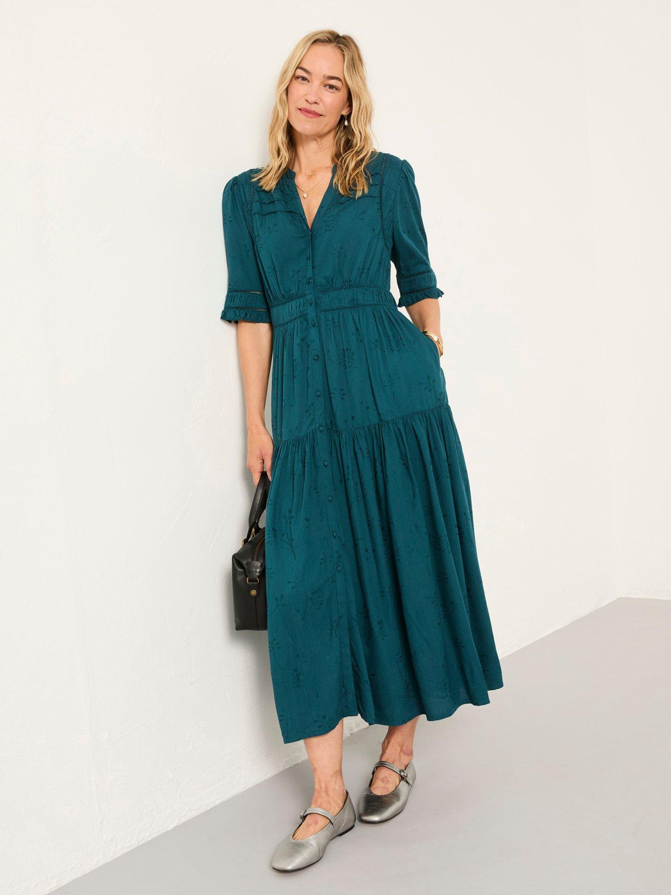 FatFace Elsie Midi Dress - Blue | Very