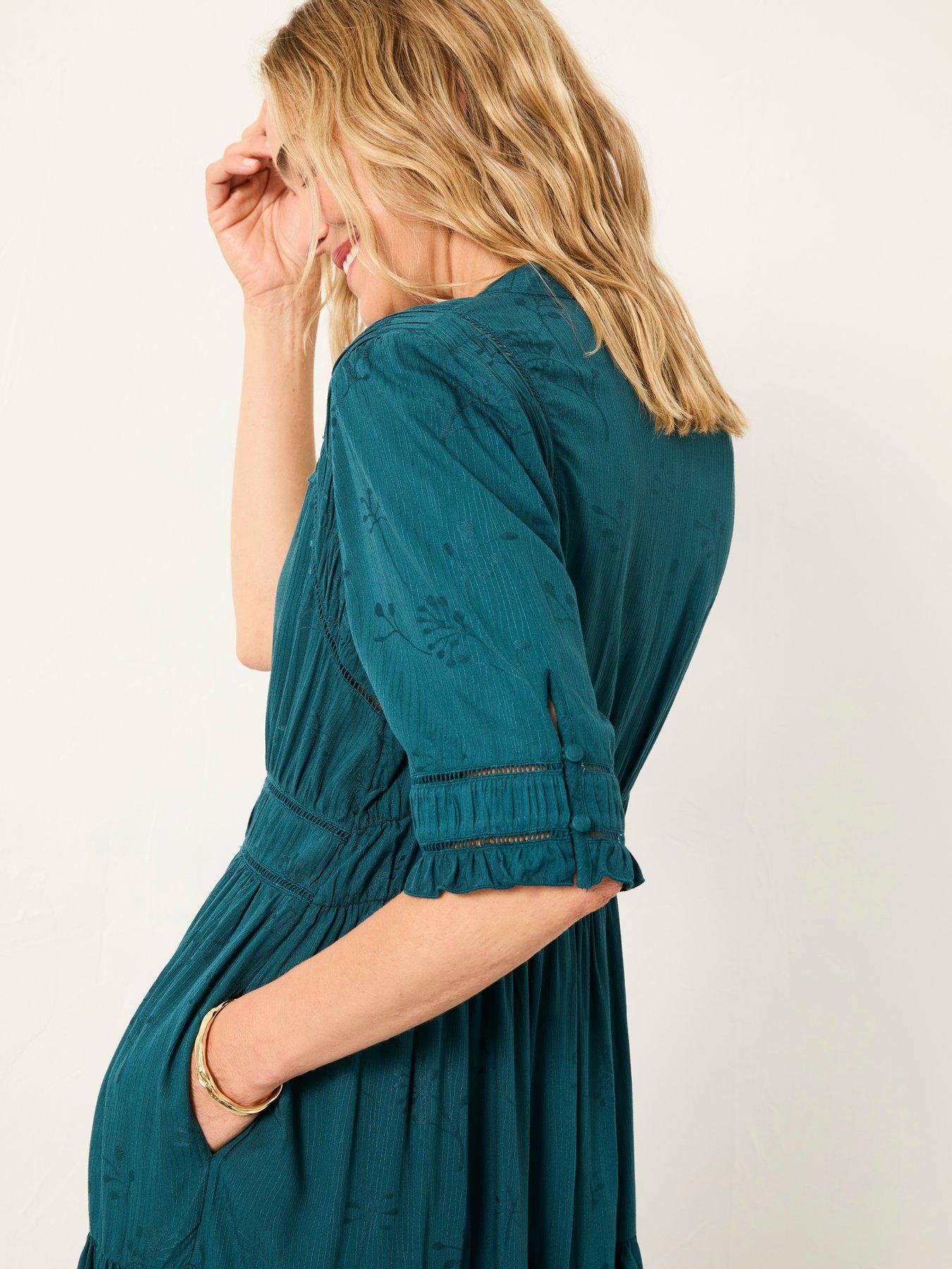 FatFace Elsie Midi Dress - Blue | Very
