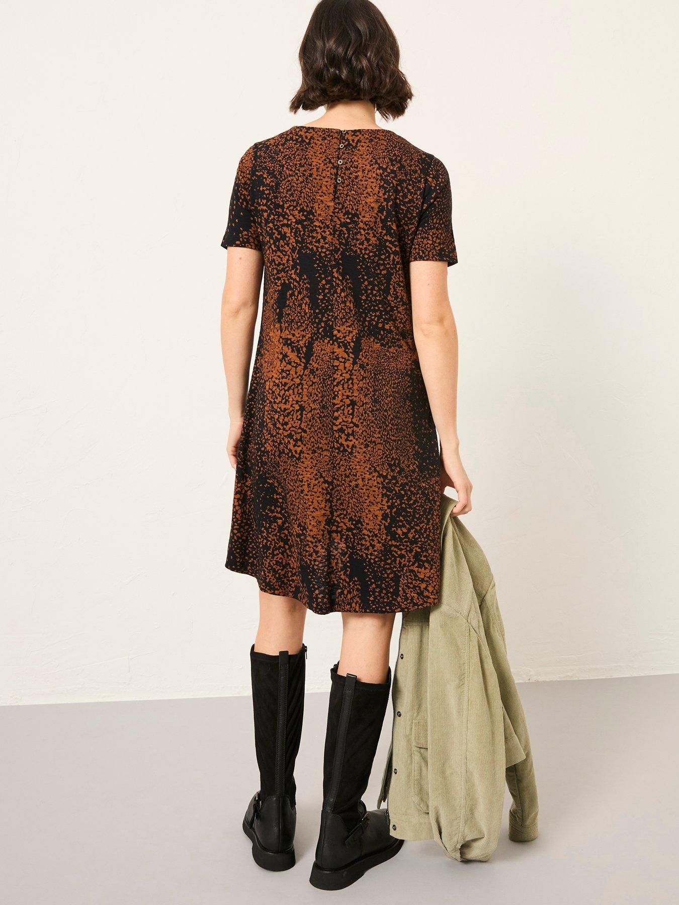 FatFace Simone Animal Dress - Black | Very