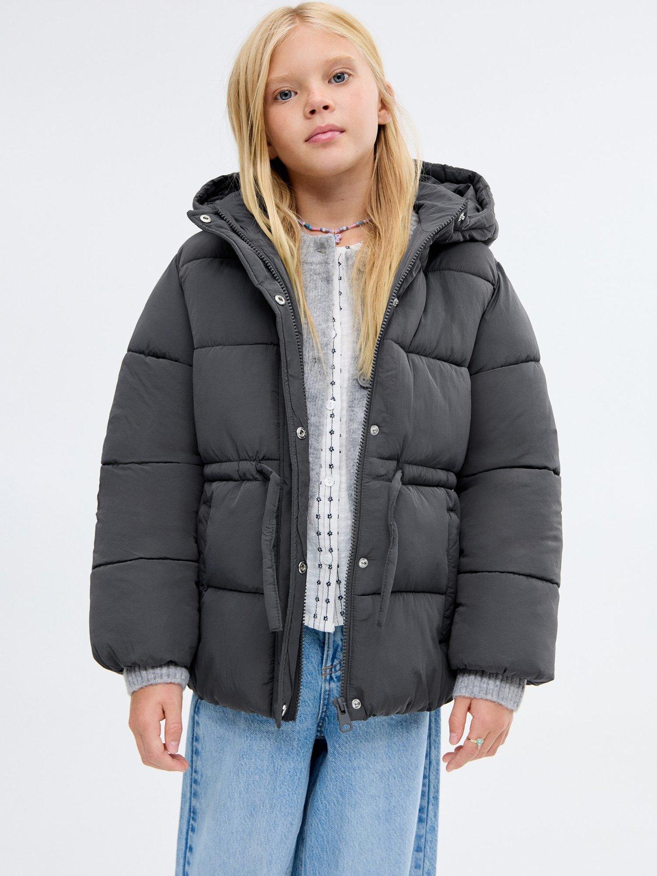 Mango Girls Olivia Padded Coat - Dark Grey | Very