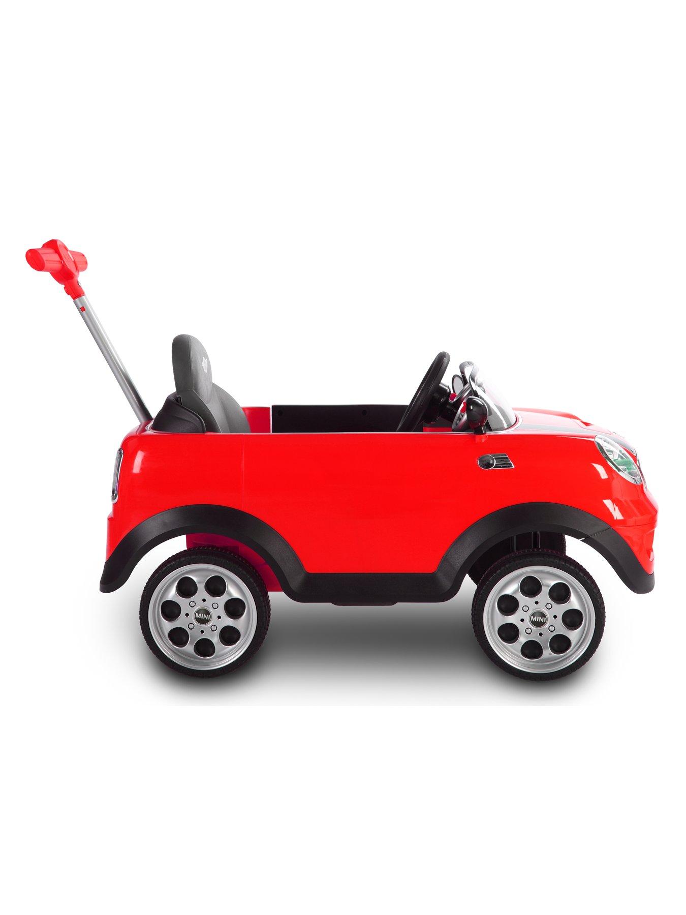 Mini Cooper Play Push Car Ride-On with Parental Handle - Red | Very