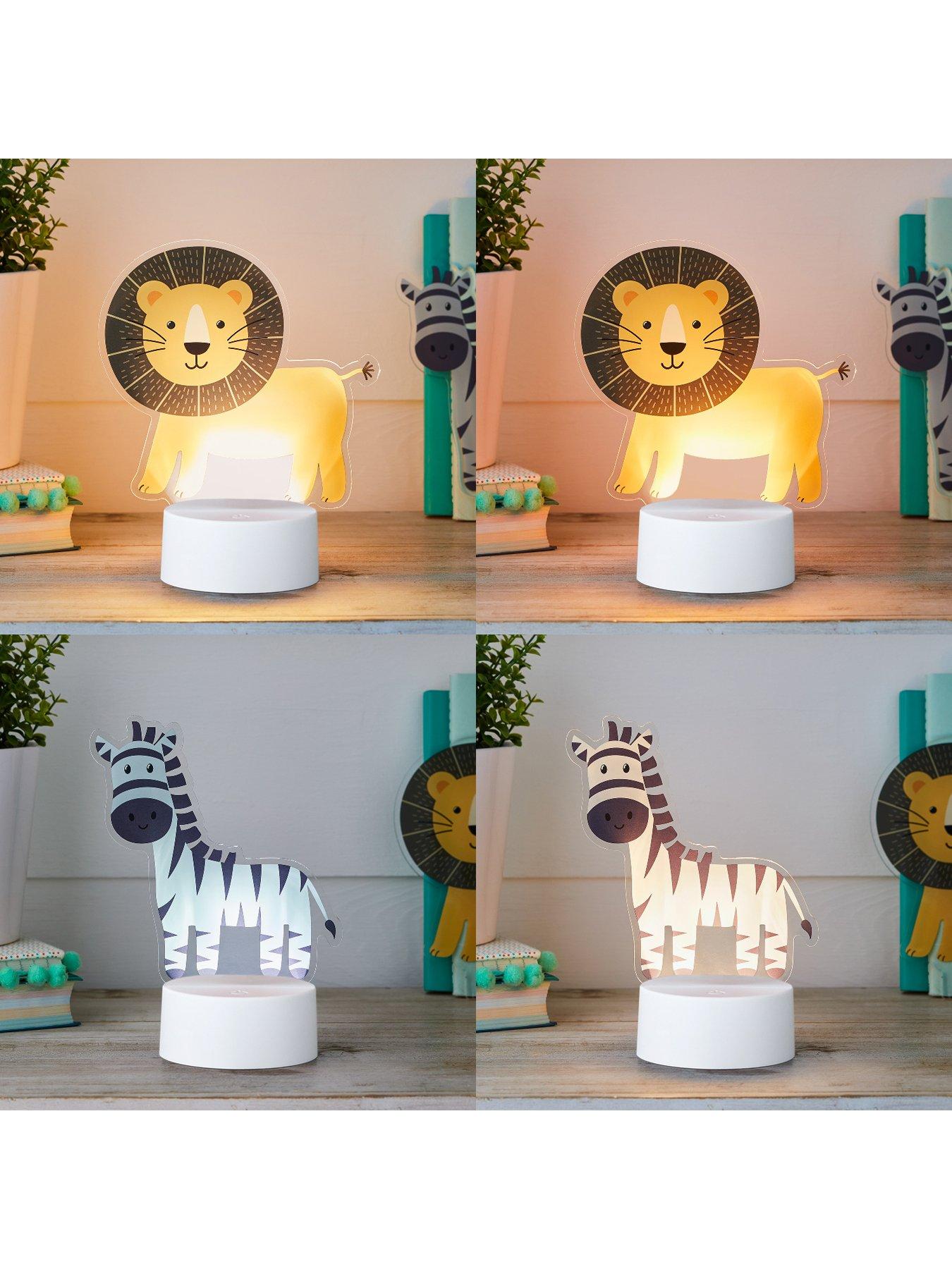 Lights4Fun 2-in-1 Lion & Zebra USB Children's Light | Very