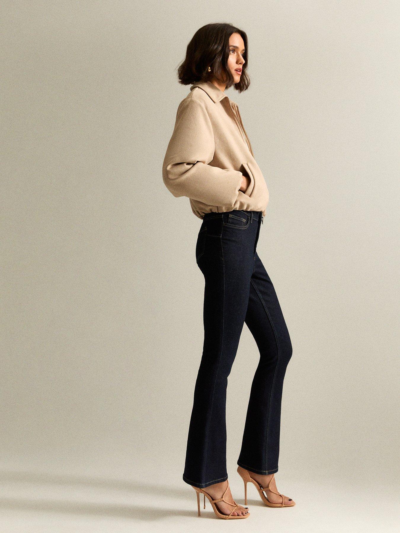 New Look Montana Crease Front Flare Jeans - Blue | Very