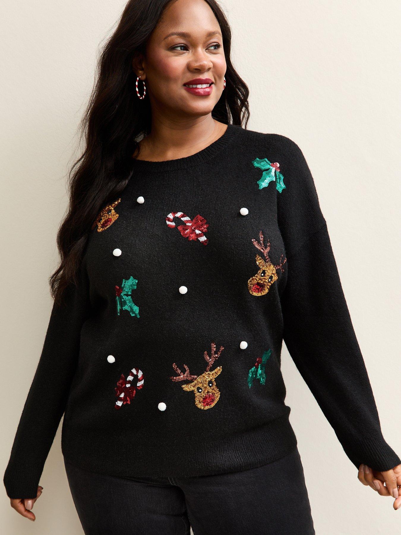 New Look Christmas Jumper - Black | Very