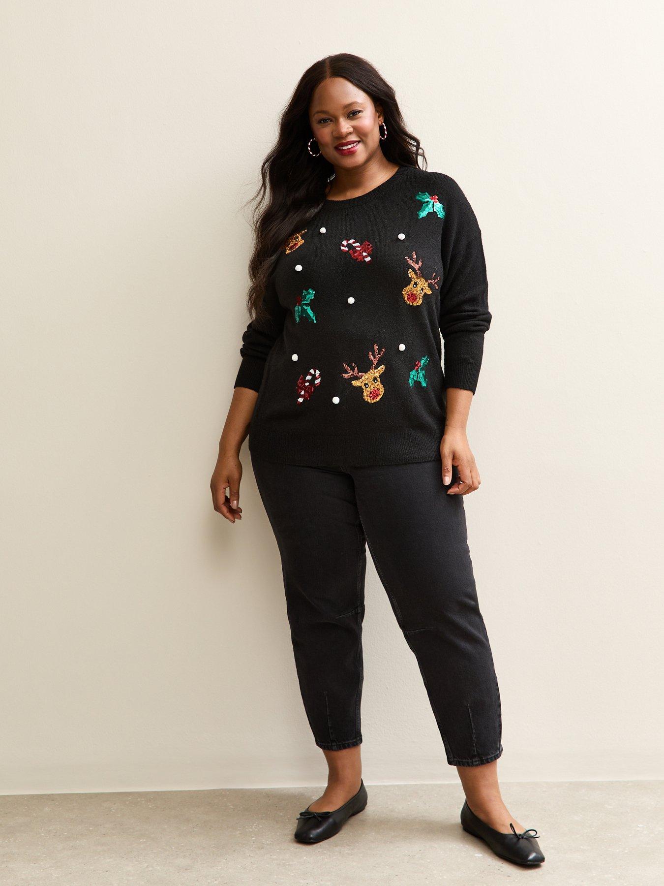New Look Christmas Jumper - Black | Very