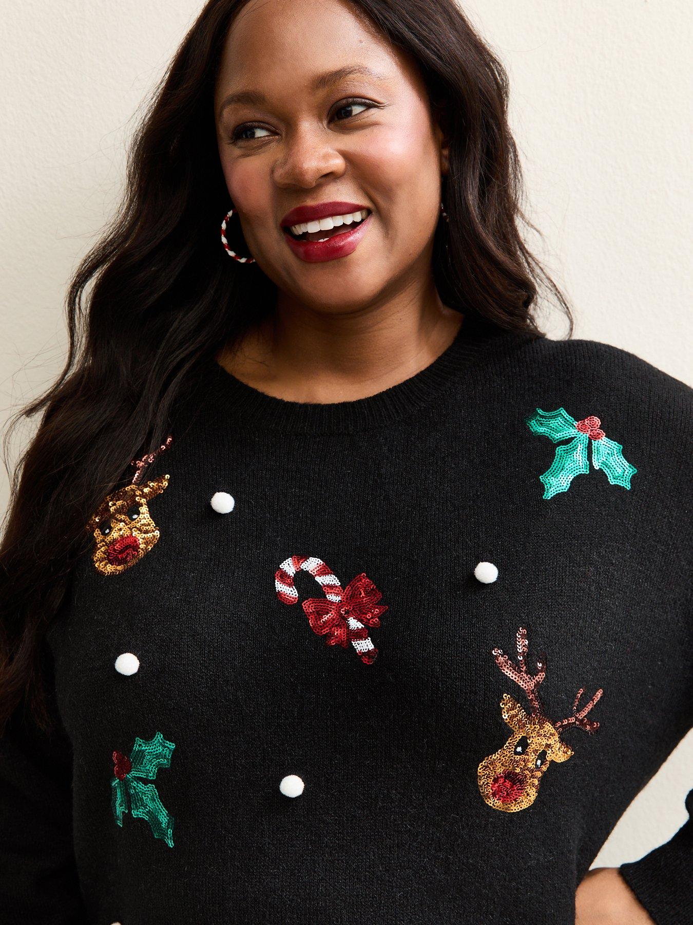 New Look Christmas Jumper - Black | Very