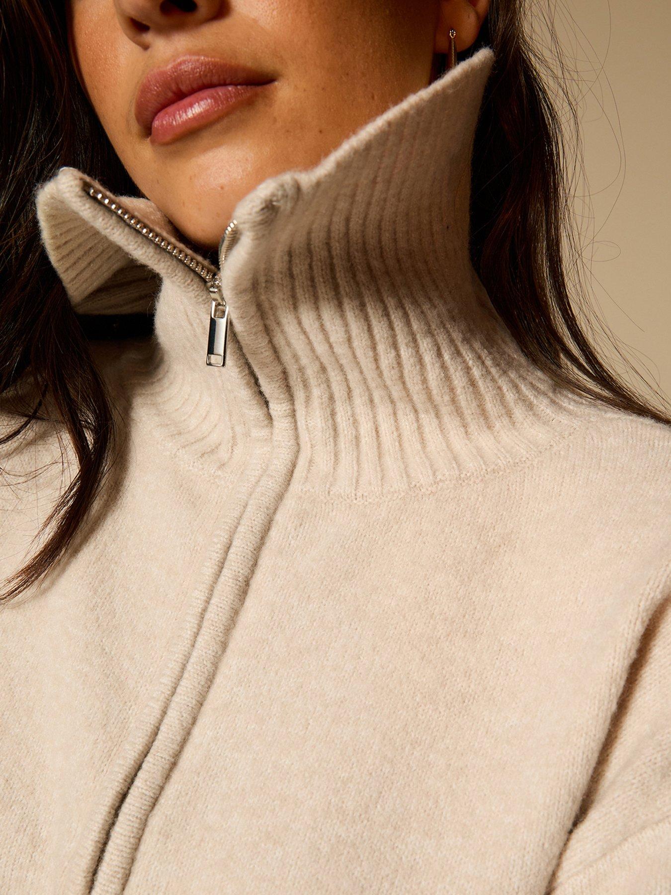 New Look Cream Collared Half Zip Jumper | Very