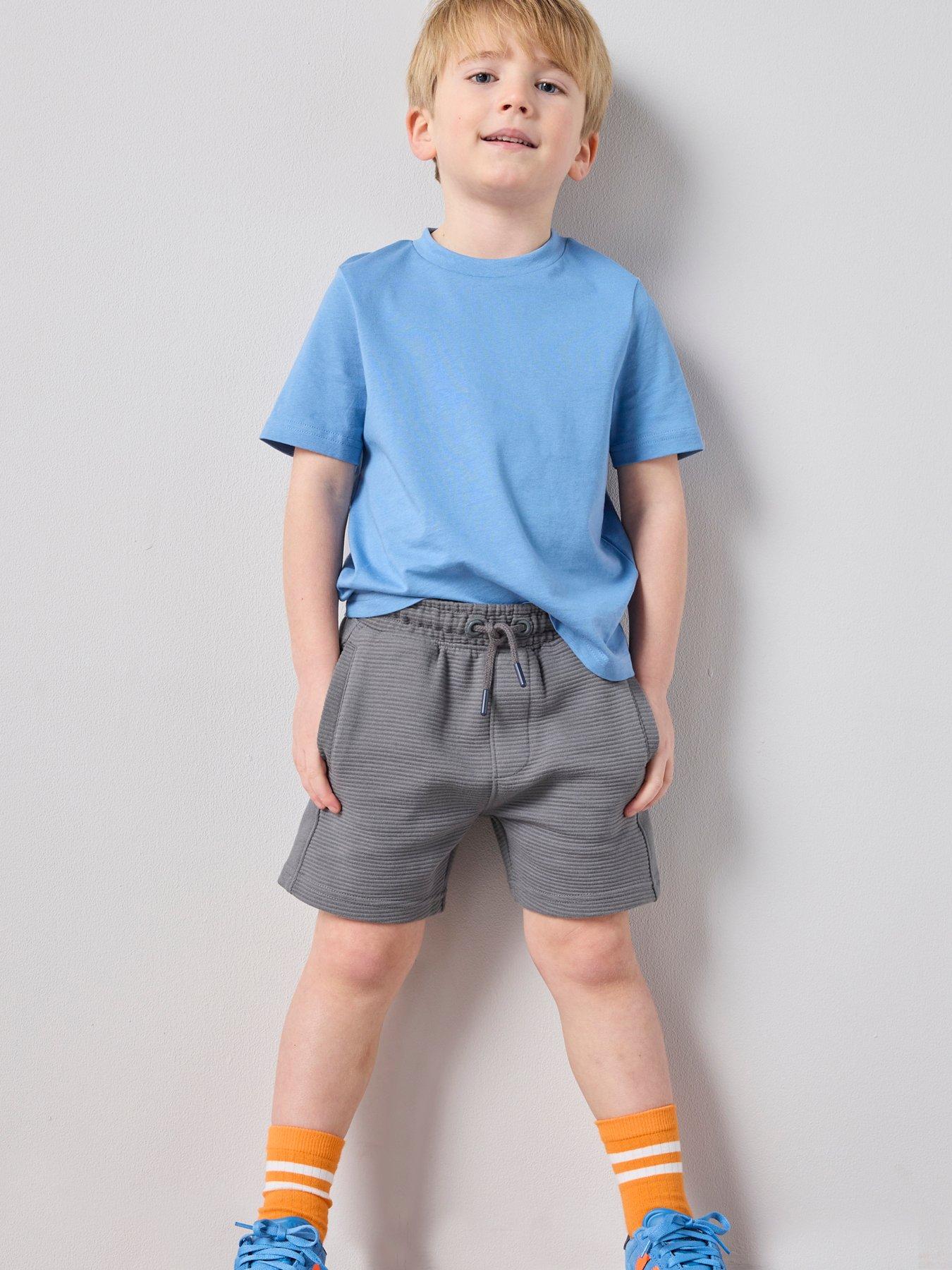 The Very Collection Boys Ottoman Rib Textured Shorts - Grey | Very
