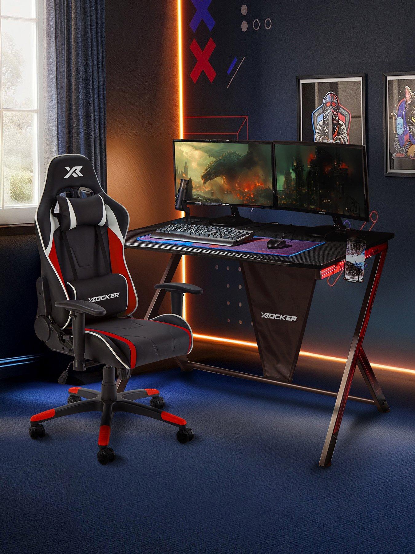 X Rocker Gaming Bundle - Infinity RGB Desk and Agility Esport RGB ...